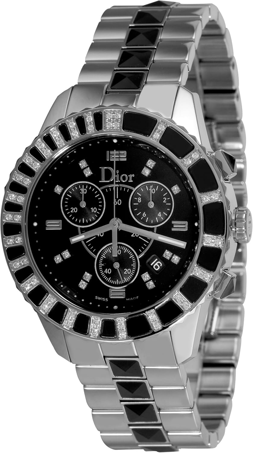 Christian Dior CD11431EM001 - Reloj cronógrafo unisex con esfera negra ...