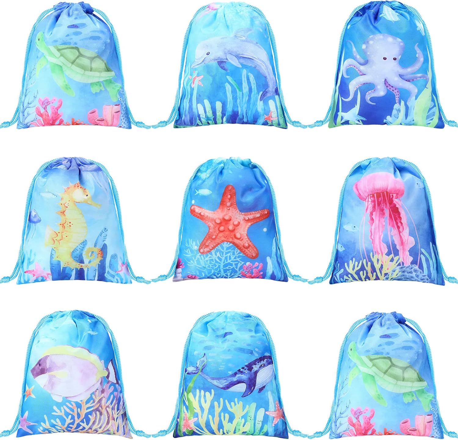 Amazon.com: Gulfmew 24 Pack Under the Sea Treat Bags Sea Animals ...