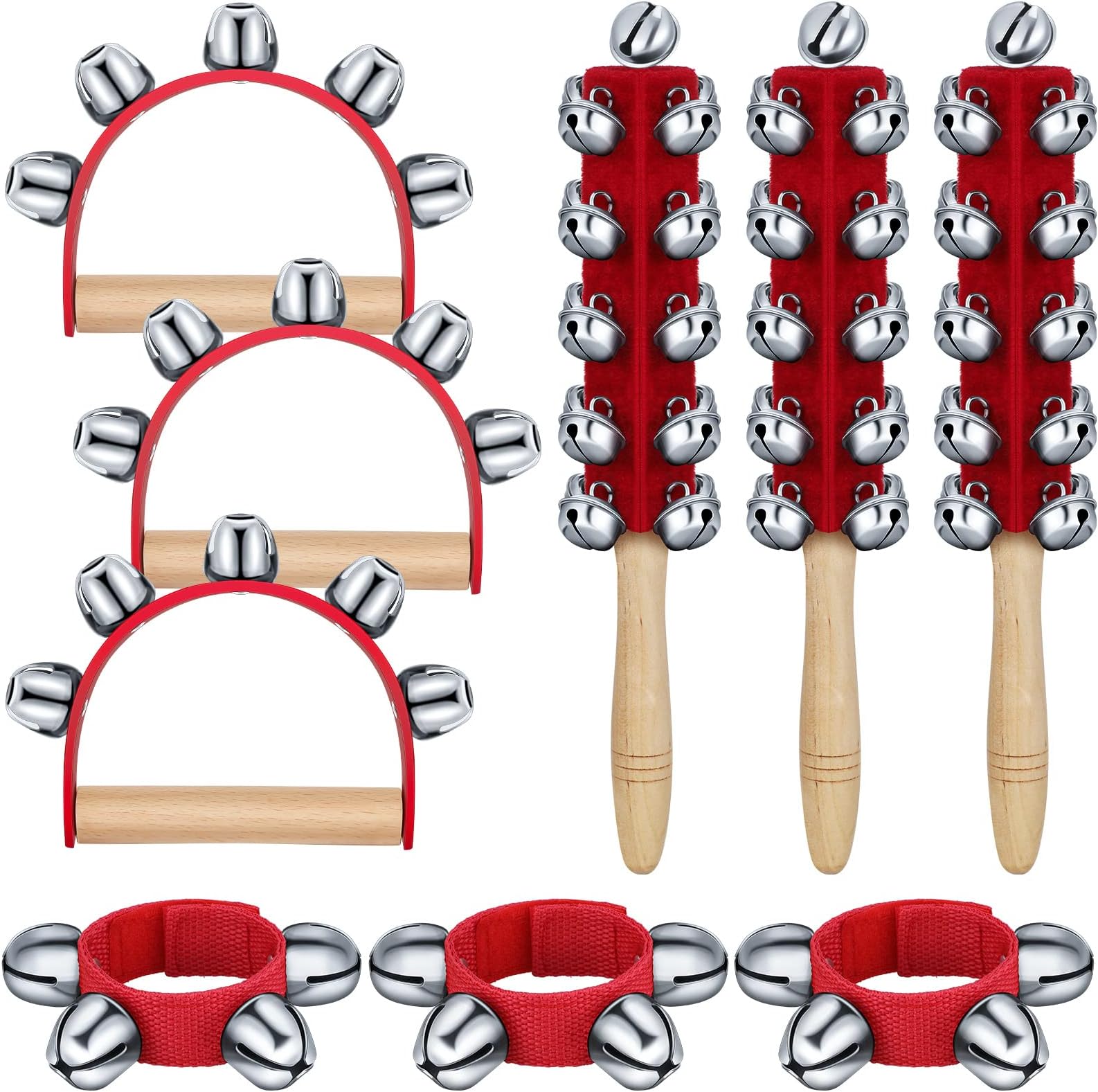 Amazon.com: Jingle Bells, Augshy 20 Packs Christmas Wrist Jingle Bells ...