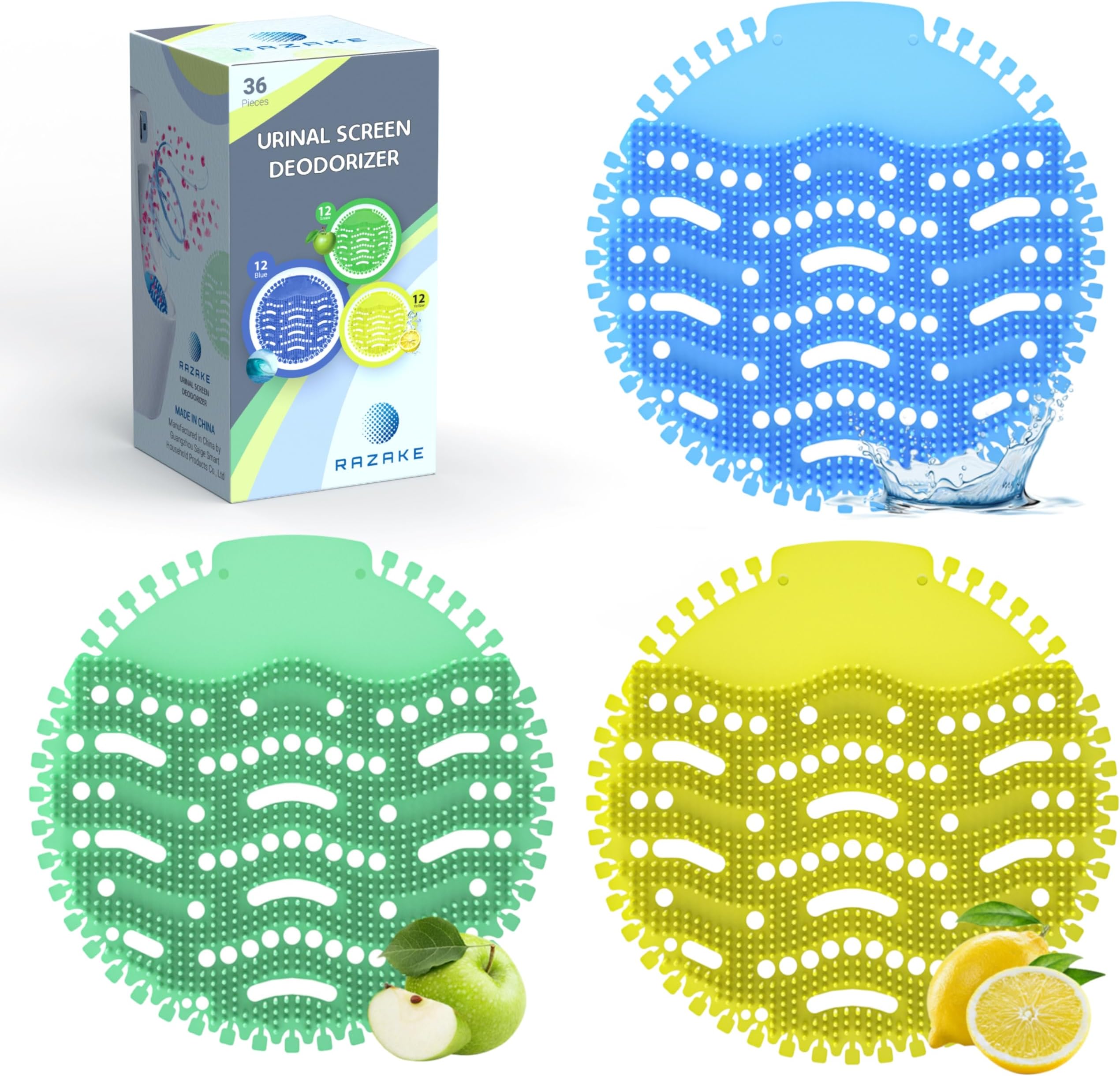 Urinal Screen Deodorizer 50 Pack, Urinal Screen Urinal Cakes, Odor and ...