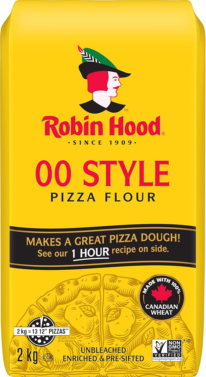 Robin Hood 00 Style Pizza Flour, 2kg, Made with 100% Canadian Wheat ...