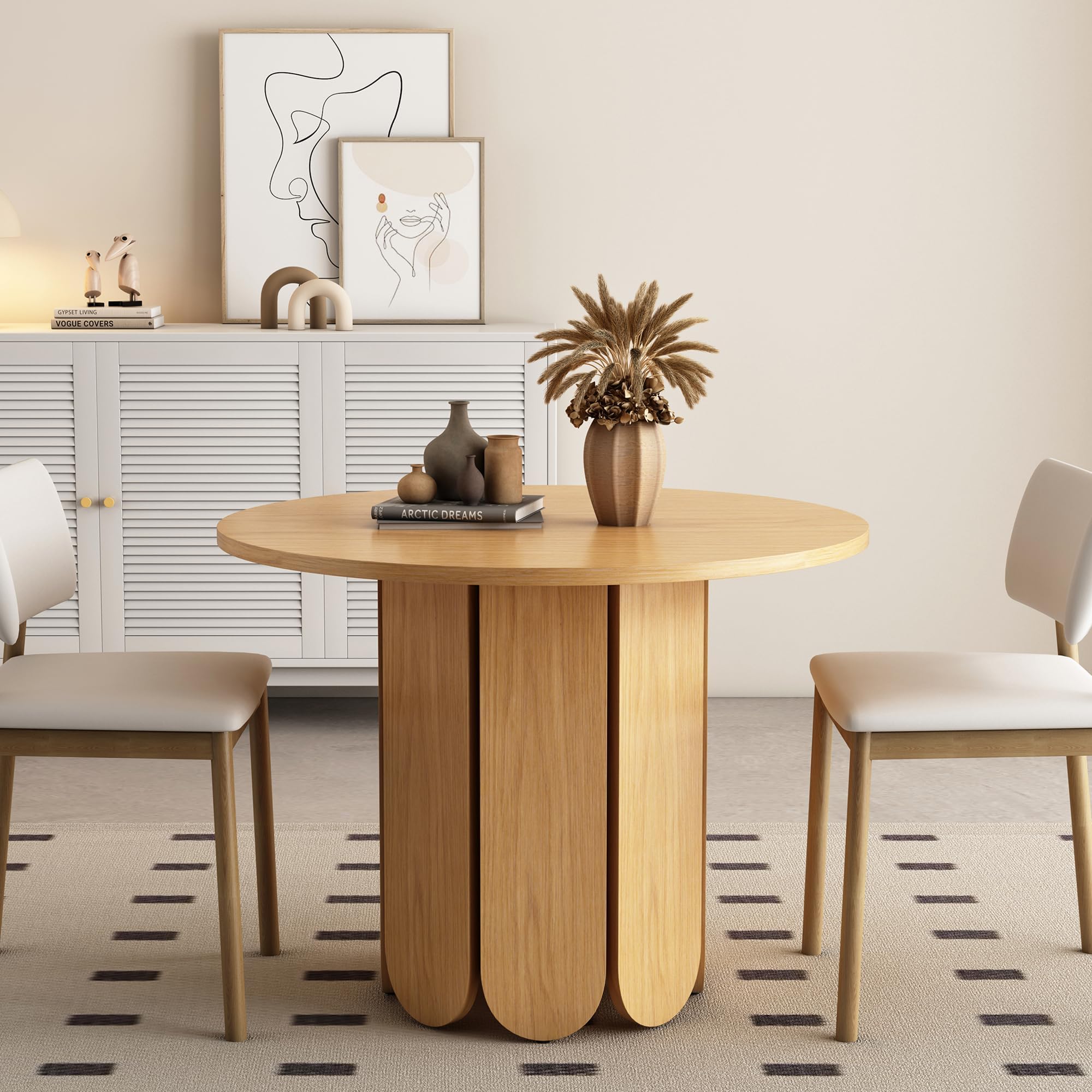 Amazon.com - The Urban Port Sejo Dining Table, 45 Inch Round Top with ...