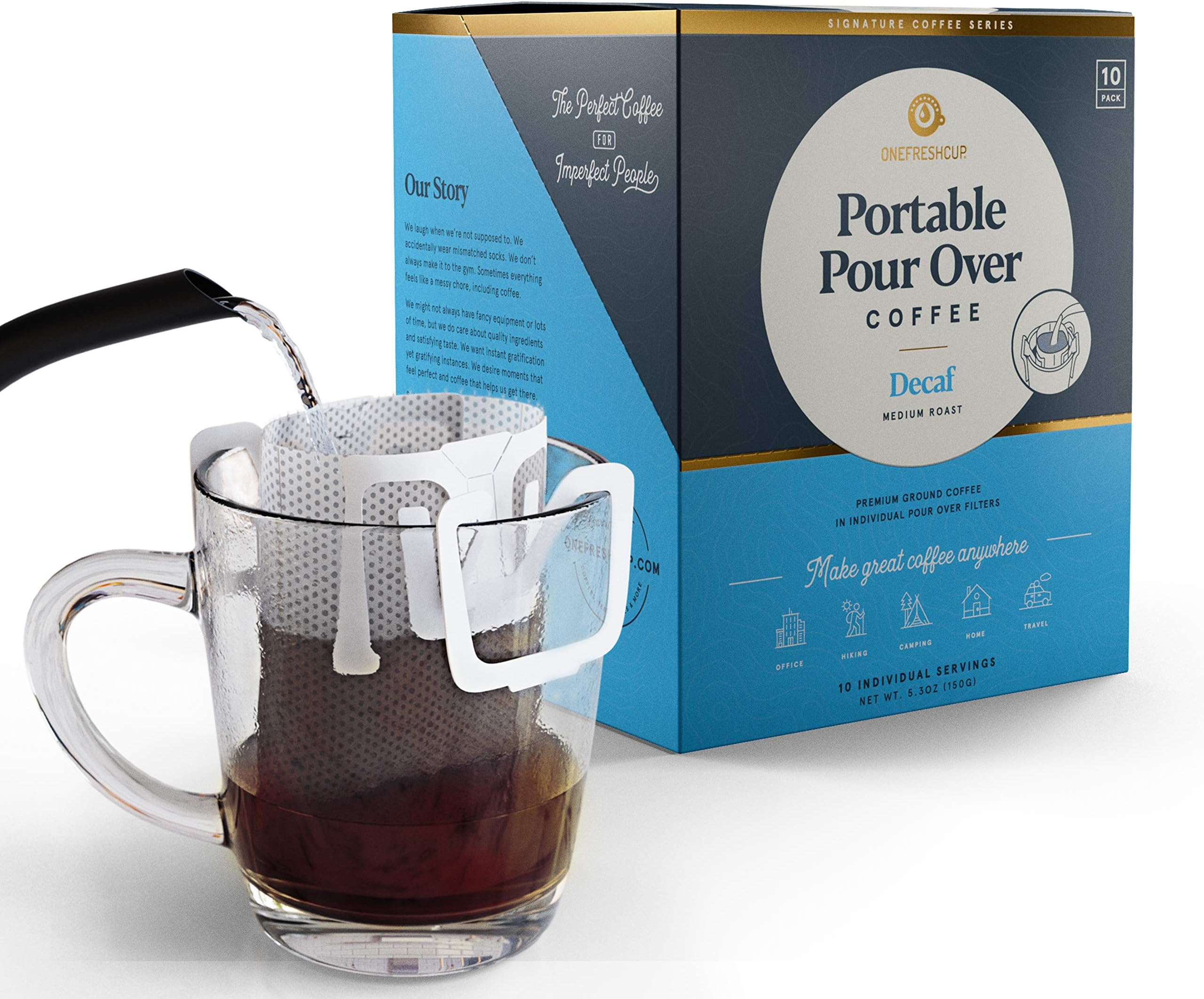 Amazon.com: Steeped Coffee Tea Bags - Single Serve Pouches - Eco ...