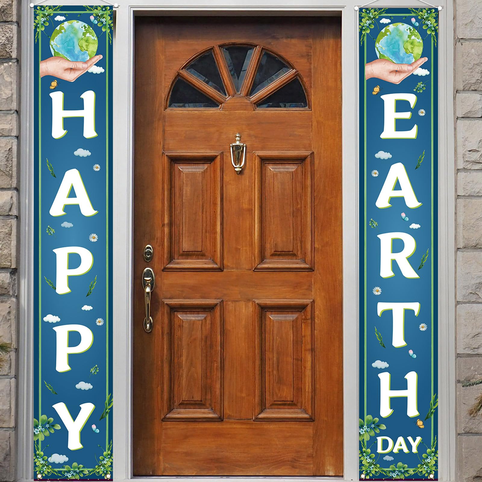 Amazon.com: Happy Earth Day Decorations Outdoor Earth Day Porch Banner ...