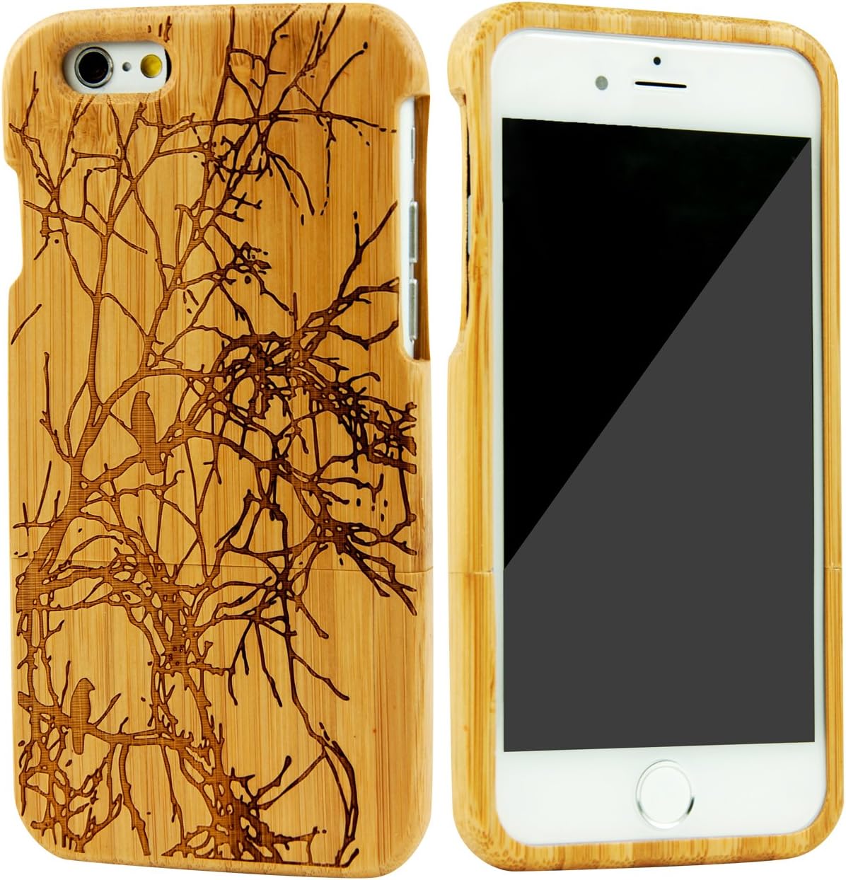 Amazon.com: eimo Unique Handmade Genuine Natural Wood Wooden Hard ...