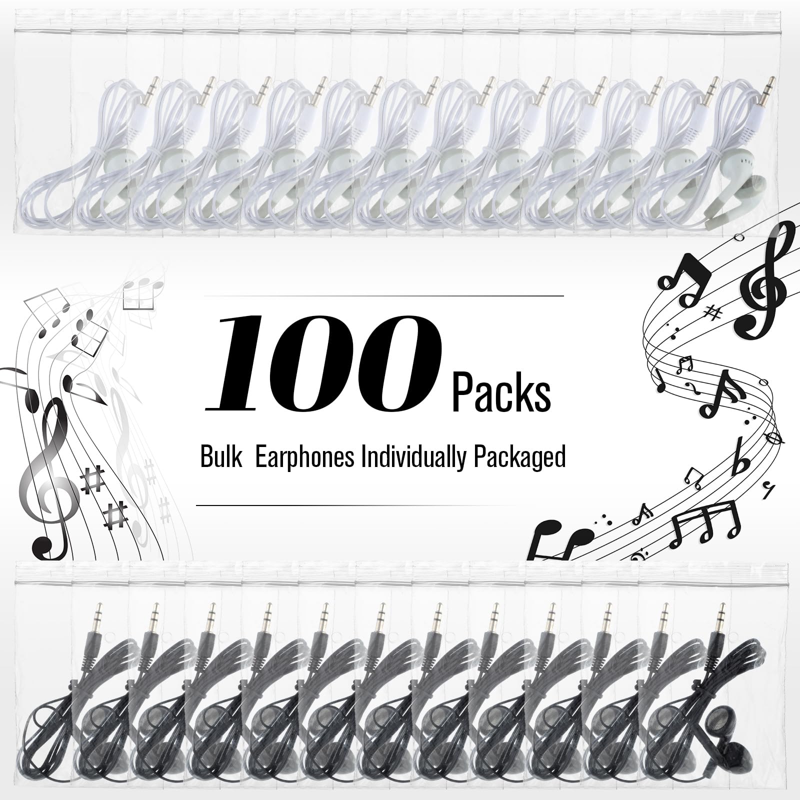 Snapklik.com : Kanayu 100 Pack Earbuds Bulk Kids Earphones For ...