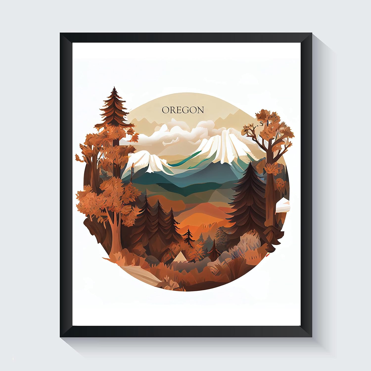 Amazon.com: Oregon Scenery Art Print, Oregon Poster Wall art Decor ...