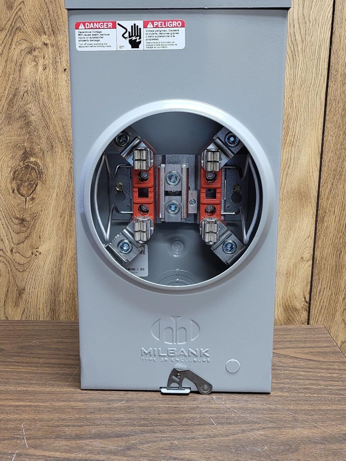 MILBANK U7021-DL-TG-BL 200AMP RINGLESS OVERHEAD ONLY METER CAN WITH ...