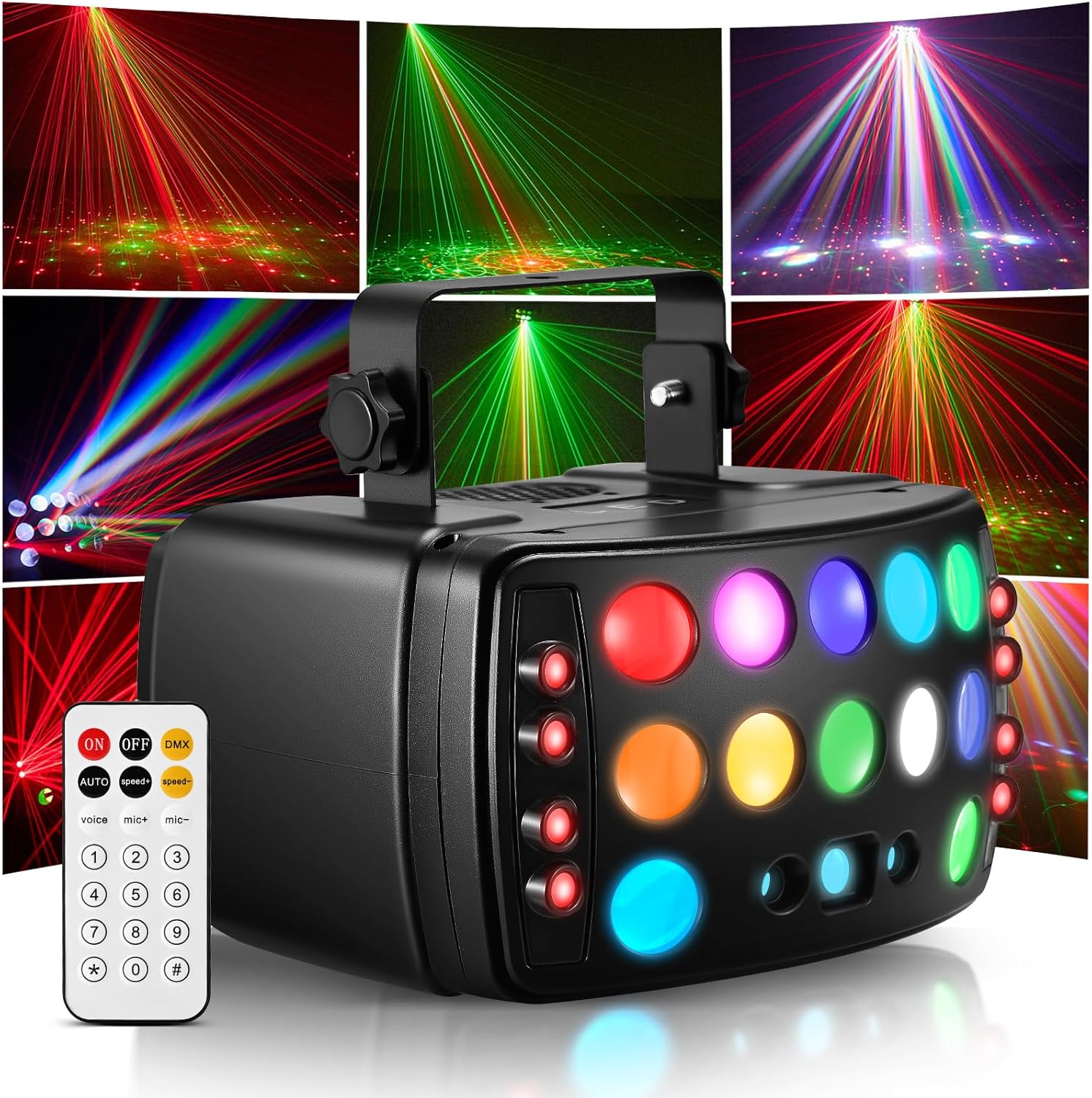 Tisey 50W LED Disco Light, Remote Control and DMX512 Voice Control ...