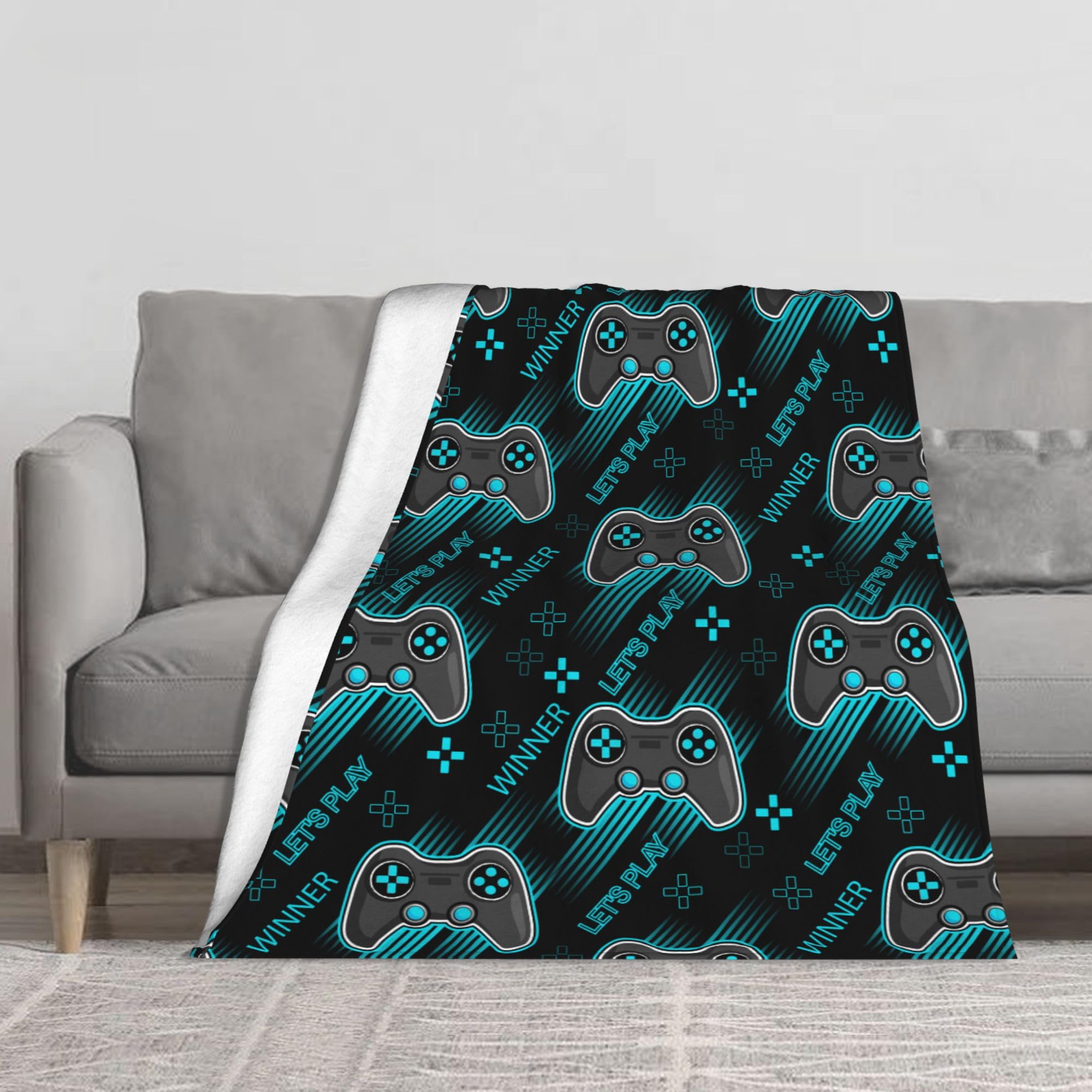 Amazon.com: COEIOBEO Gamer Throw Blanket 60" X 50"Inch,Video Game ...