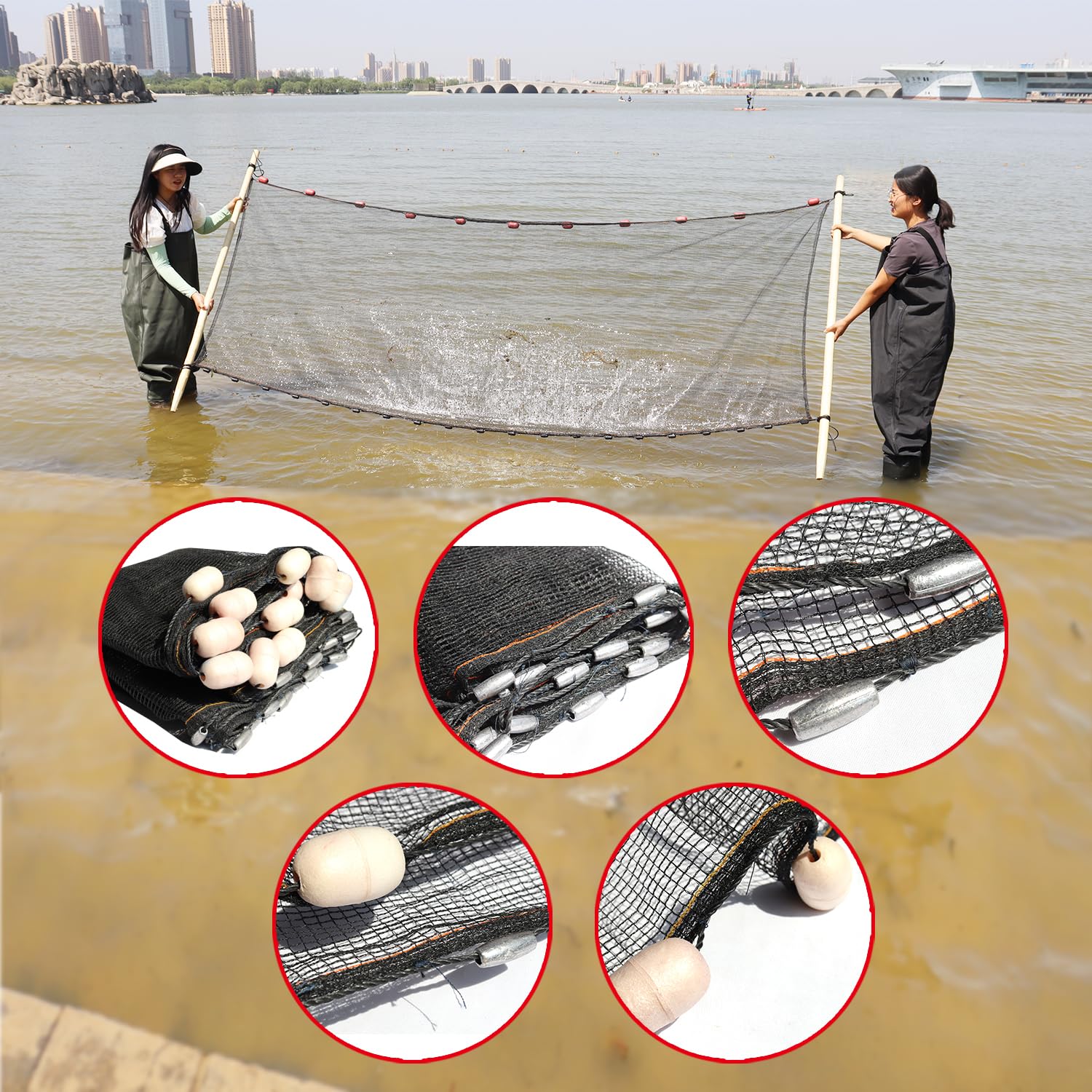 Snapklik.com : Professional Seine Net 4 X 12 Ultra Strong Maximizes ...