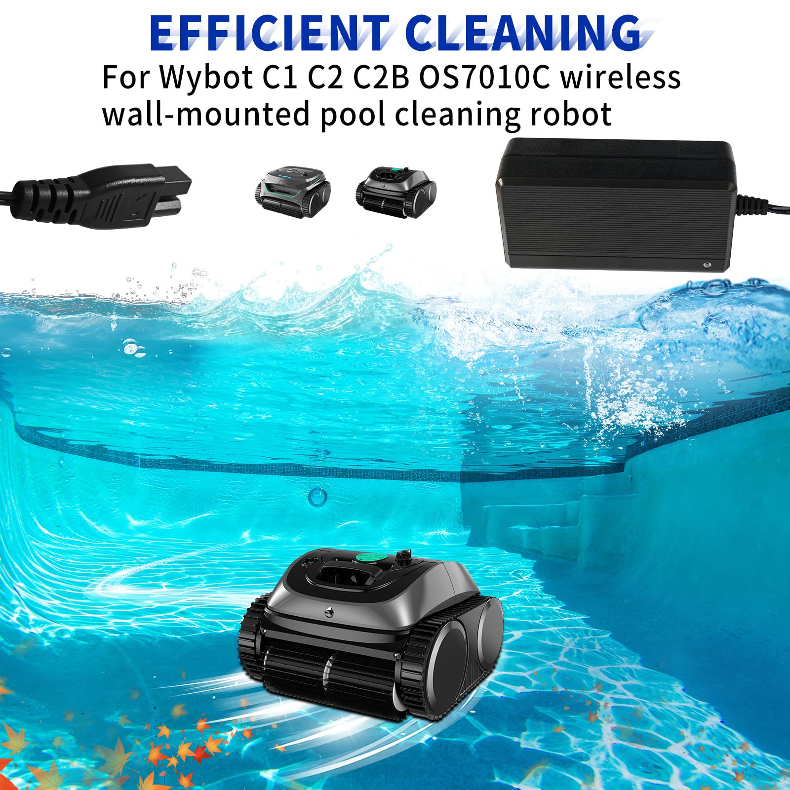 Snapklik.com : For Wybot Cordless Pool Vacuum Plug 25.2V Quick Charger ...