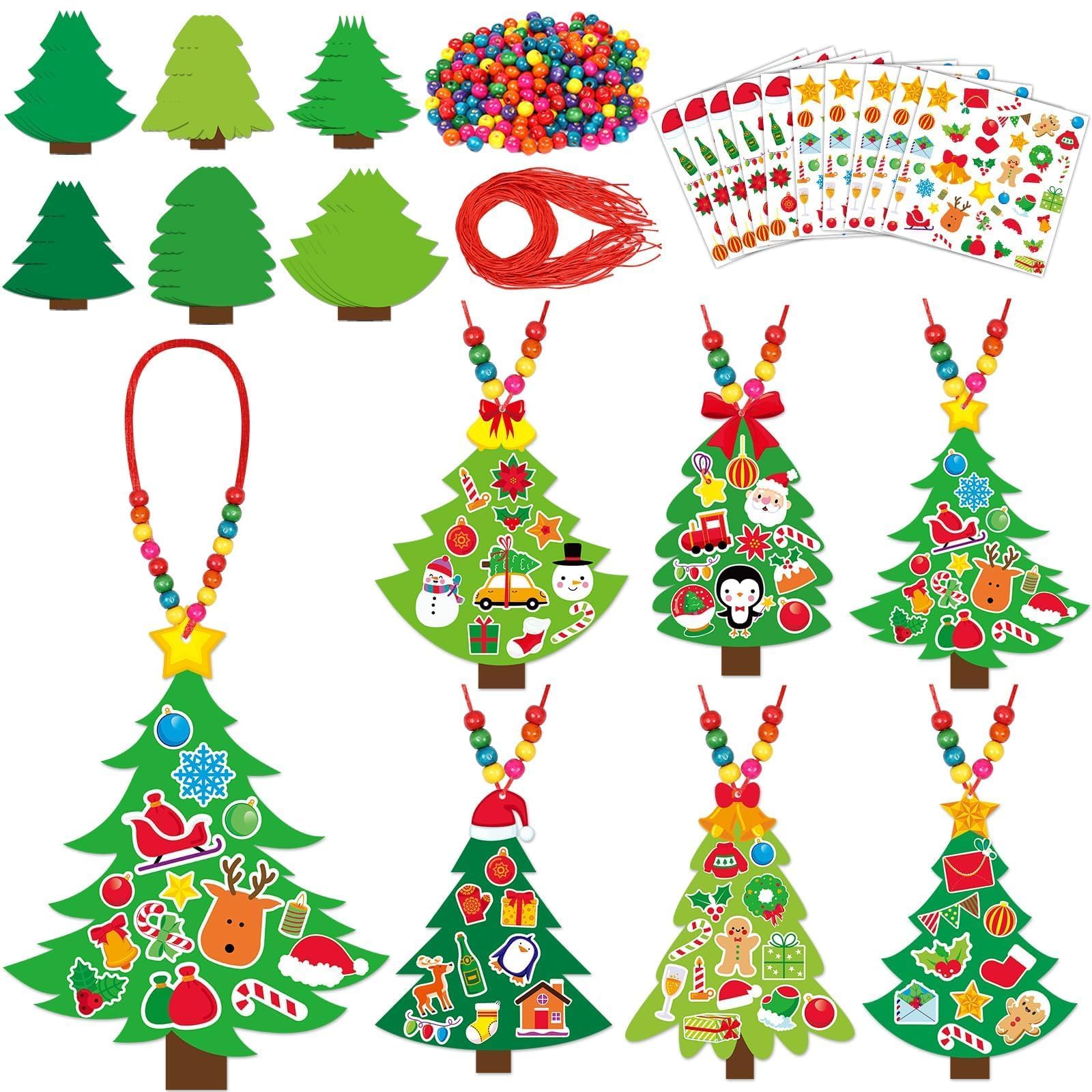 Amazon.com: 30Sets Christmas Crafts Kits for Kids Christmas Tree DIY ...