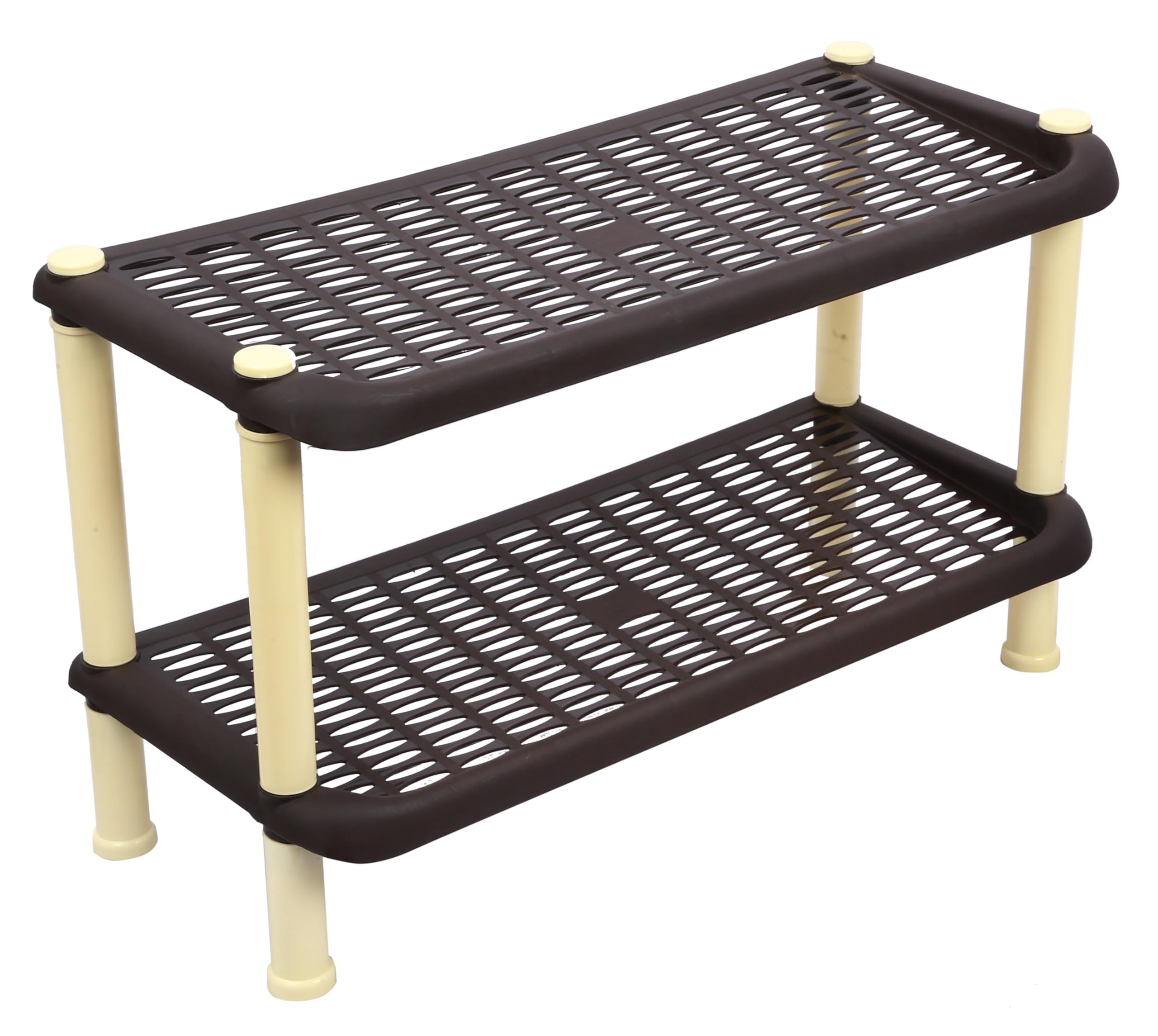 Esquire Plastic Shoe Rack-2 (Brown) Storage Organizer | Shelves for ...