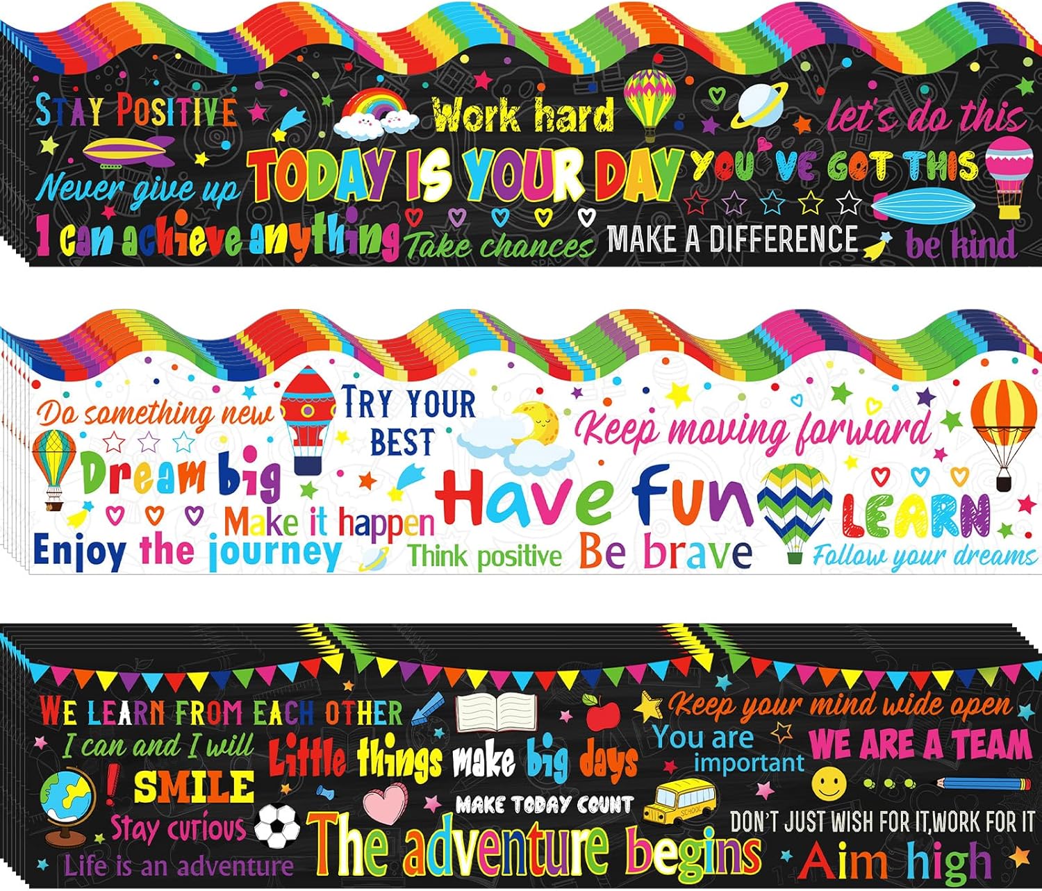 Amazon.com: Containlol Borders for Bulletin Board, Motivational ...