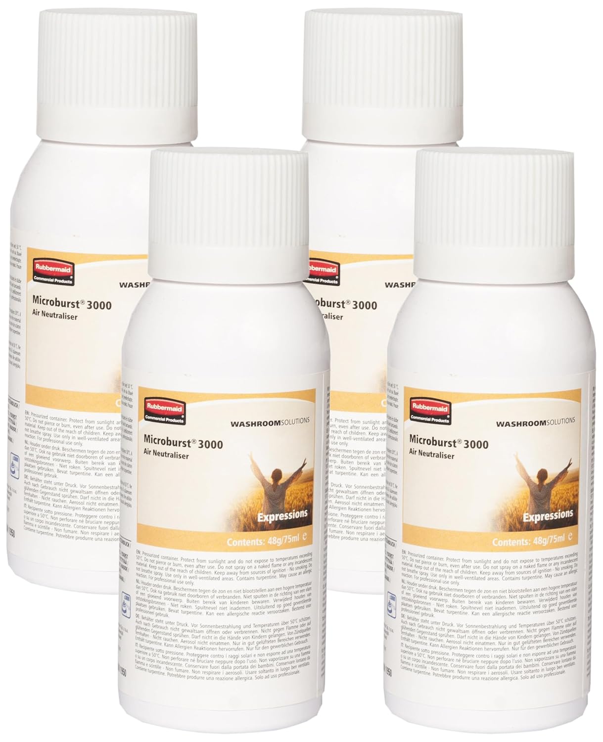 Rubbermaid R0260004 Microburst 3000 Expressions Aerosol, 75ml (Pack of ...