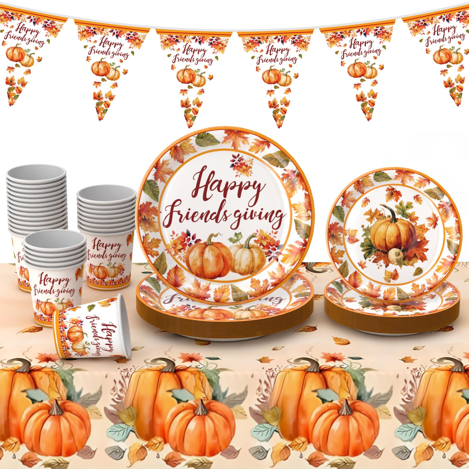 Amazon.com: Friendsgiving Party Decorations,Friendsgiving Plates and ...