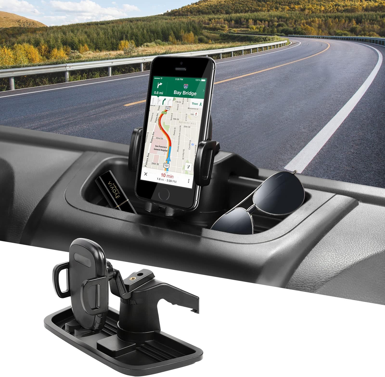 Amazon.com: SQQP Multi-Mount Dash Phone Holder with Extension Arm Metal ...