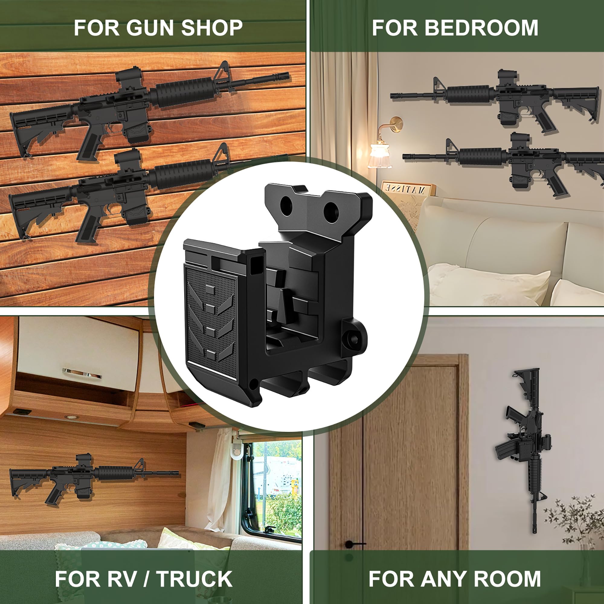 Snapklik.com : Upgraded Gun Wall Mount For 223/5.56 Rifle, Double Pmag ...