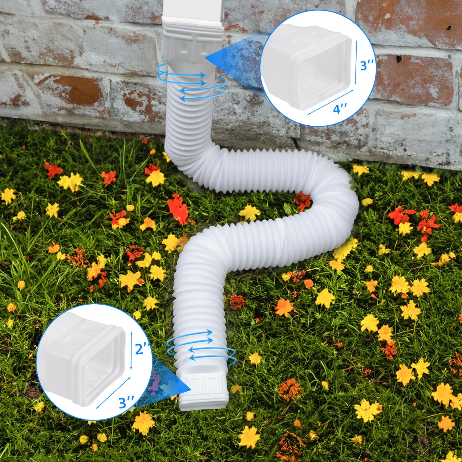 Snapklik.com : Rain Gutter Downspout Extensions, Downspout Extender For ...