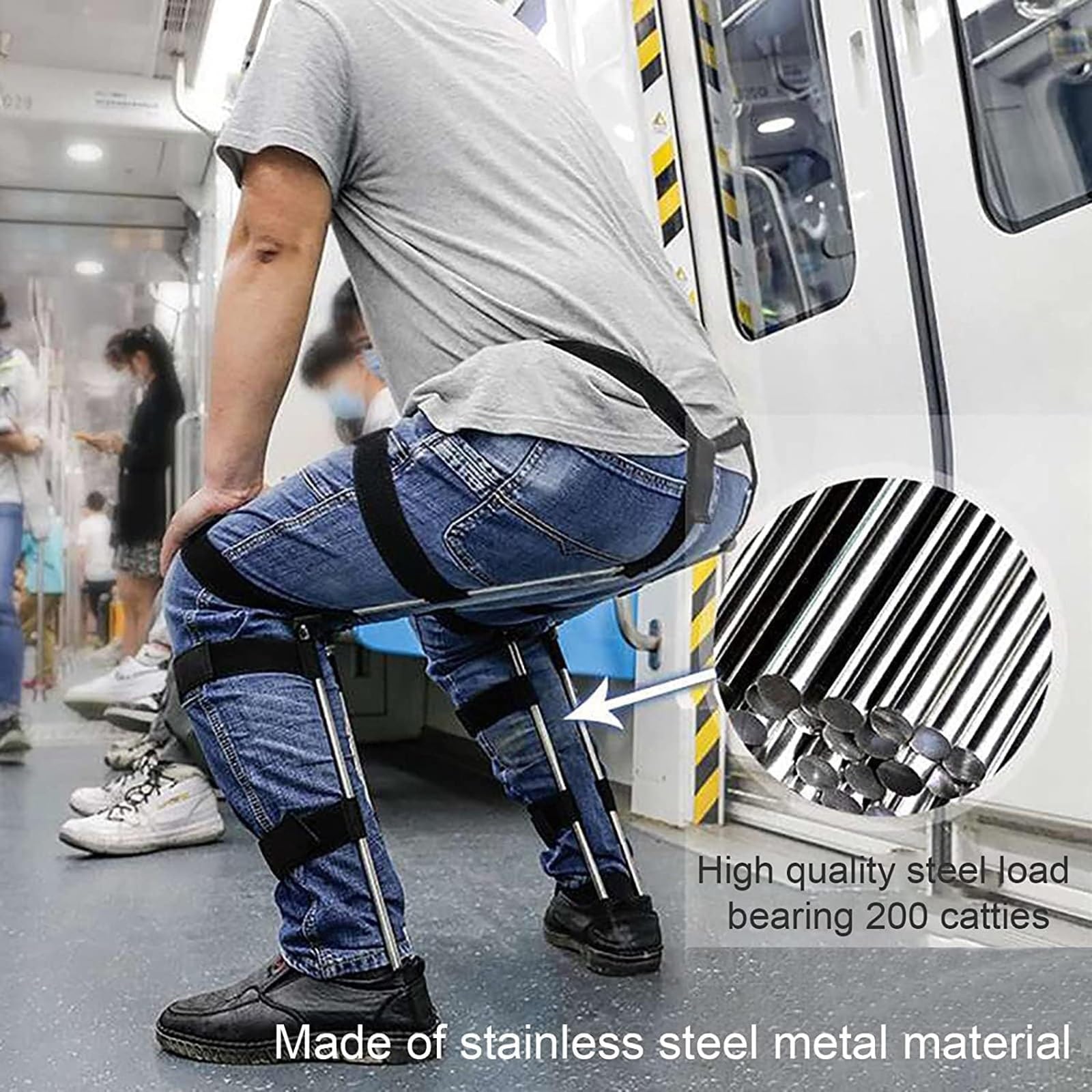 Standing Stool For Subway Bus Exoskeleton Levitation Seat - Wearable ...