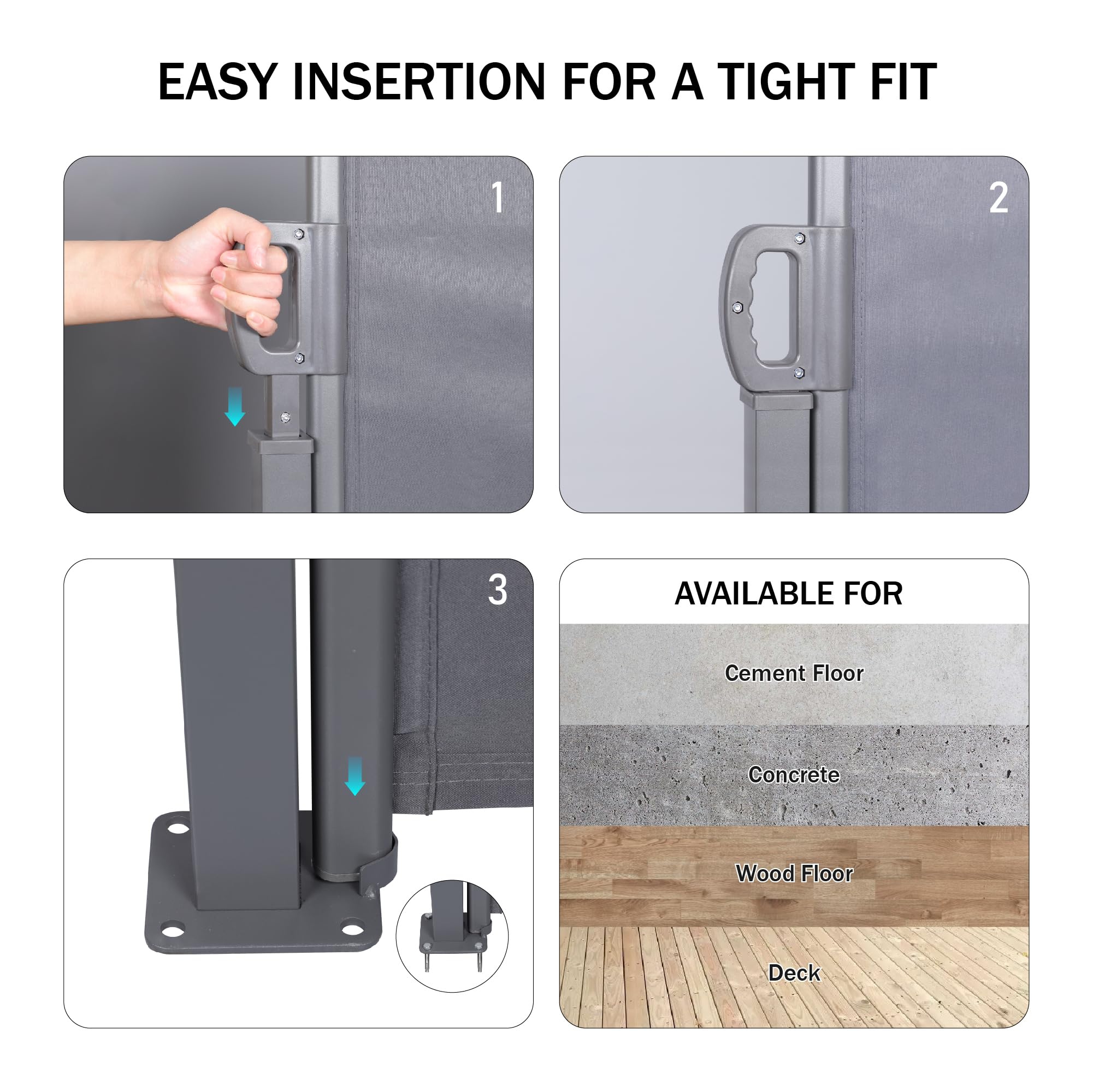 Snapklik.com : 276" X 71" Retractable Side Awning, Outdoor Retractable ...