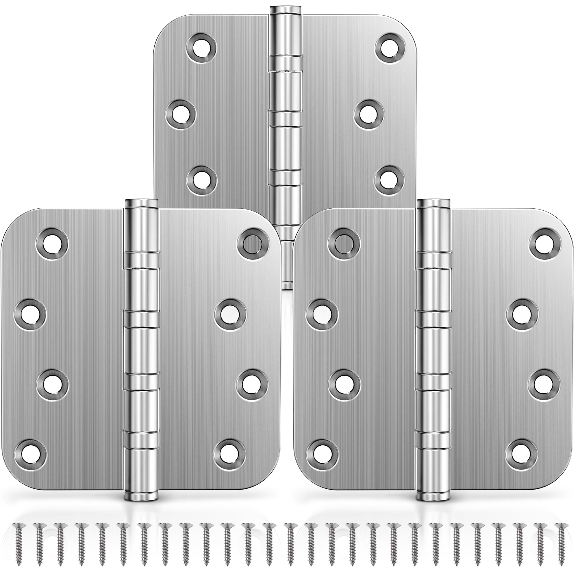 KOLET Ball Bearing Door Hinges, 4 x 4 Inches Door Hinges, Heavy Duty ...