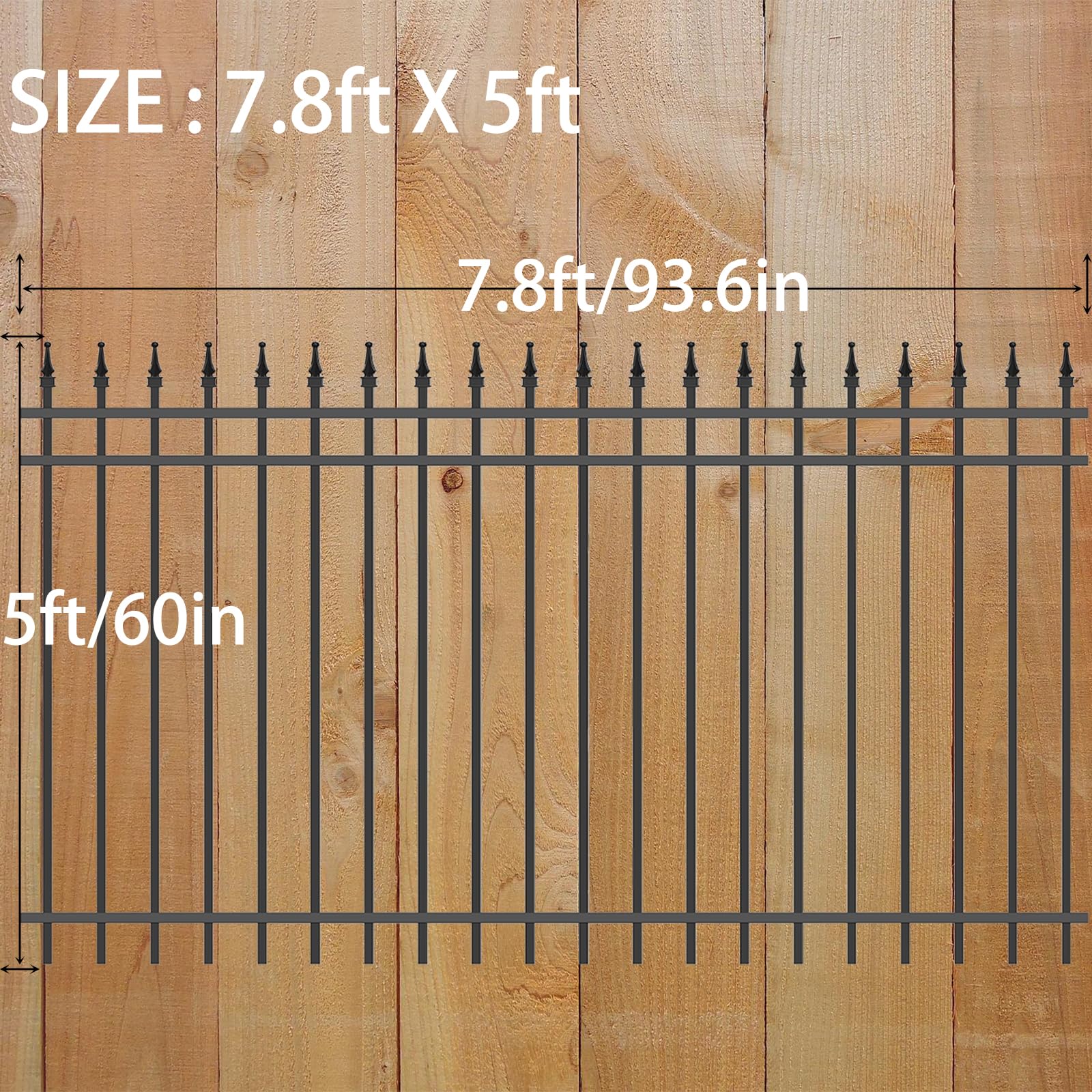 Metal Fence 3 Rail Dimensions