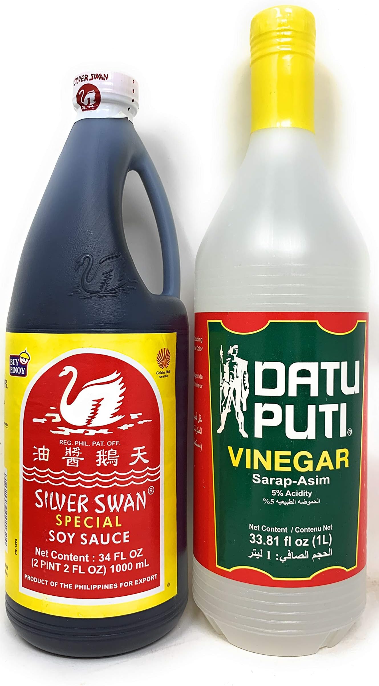 Amazon.com : Datu Puti Vinegar and Soy Sauce Value Pack - 1 liter ...