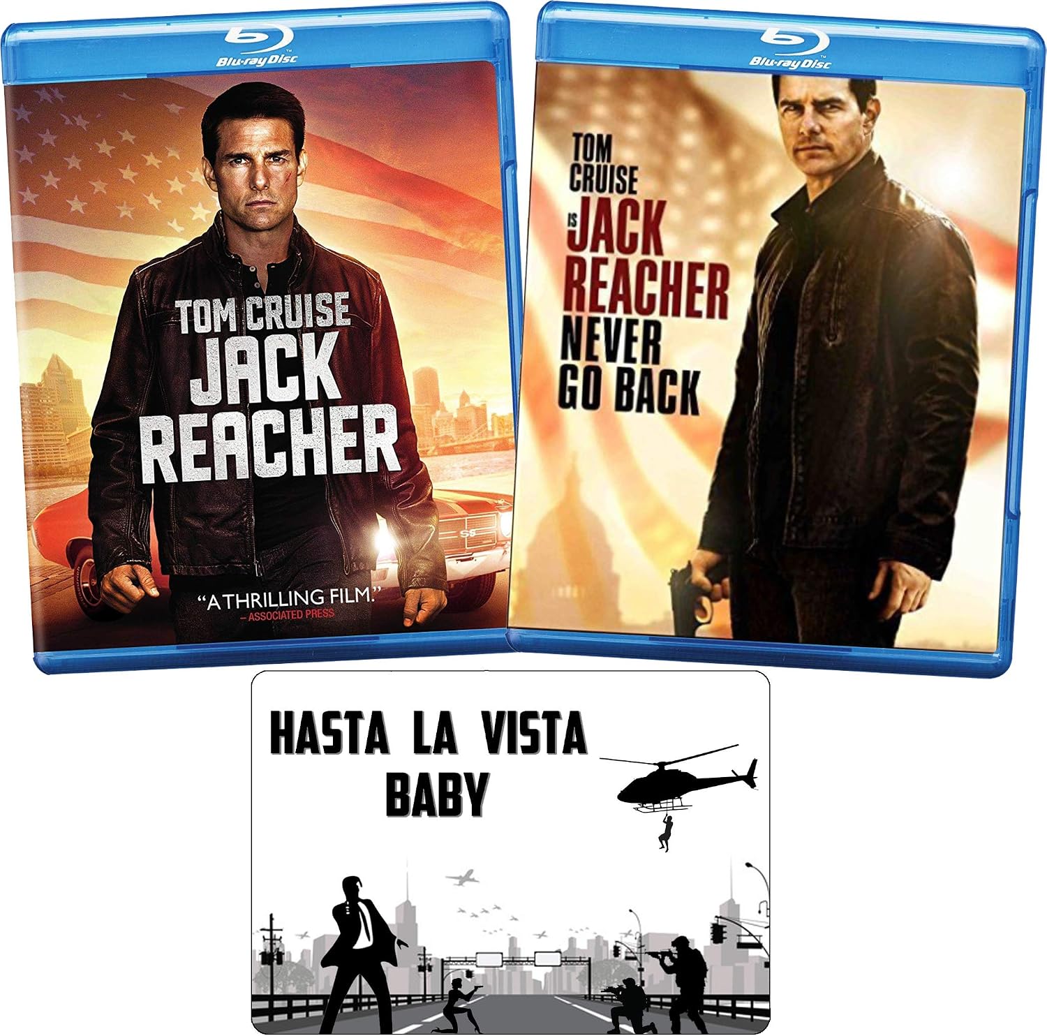 Jack Reacher: Complete Movie Series 1-2 Blu-ray Tom Cruise Collection ...