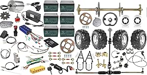 Amazon.com: YC Yier Complete DIY Go Kart & Drift Trike 32" Rear Axle Kit with 18x9.50-8" Wheel ...