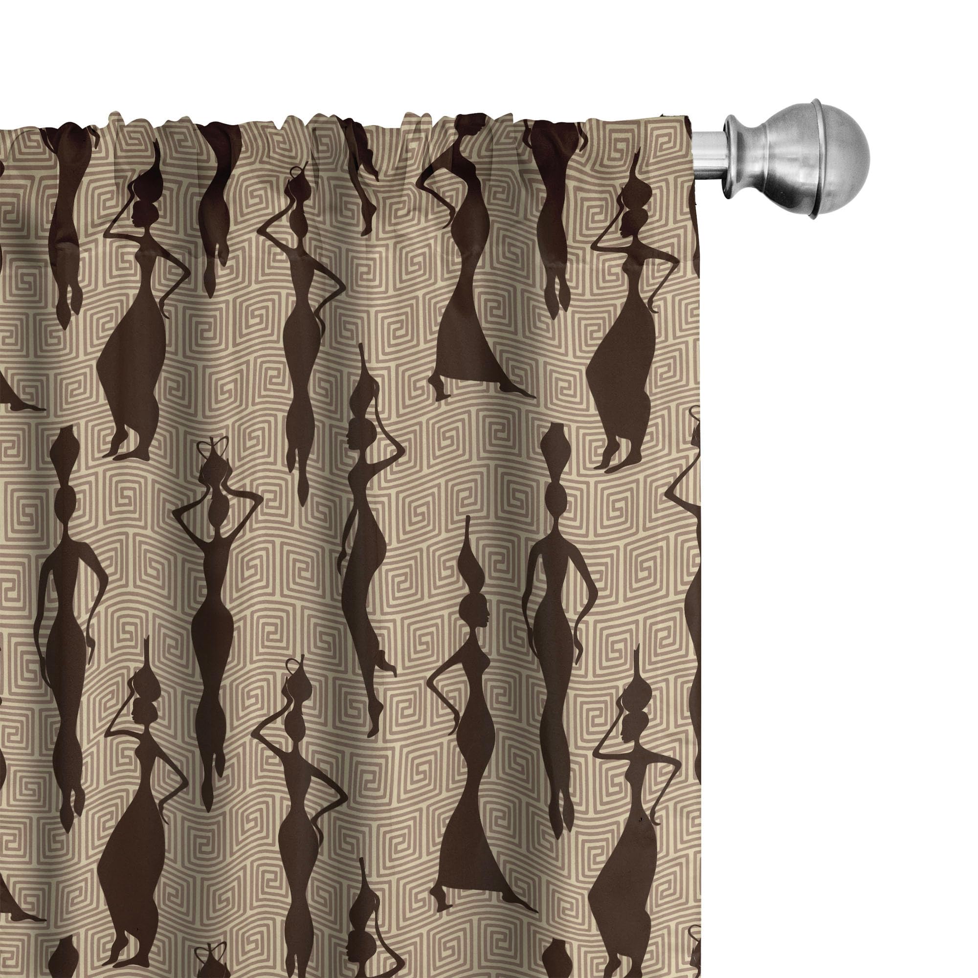 Amazon.com: Ambesonne African Window Curtains, Woman of Color Carrying ...