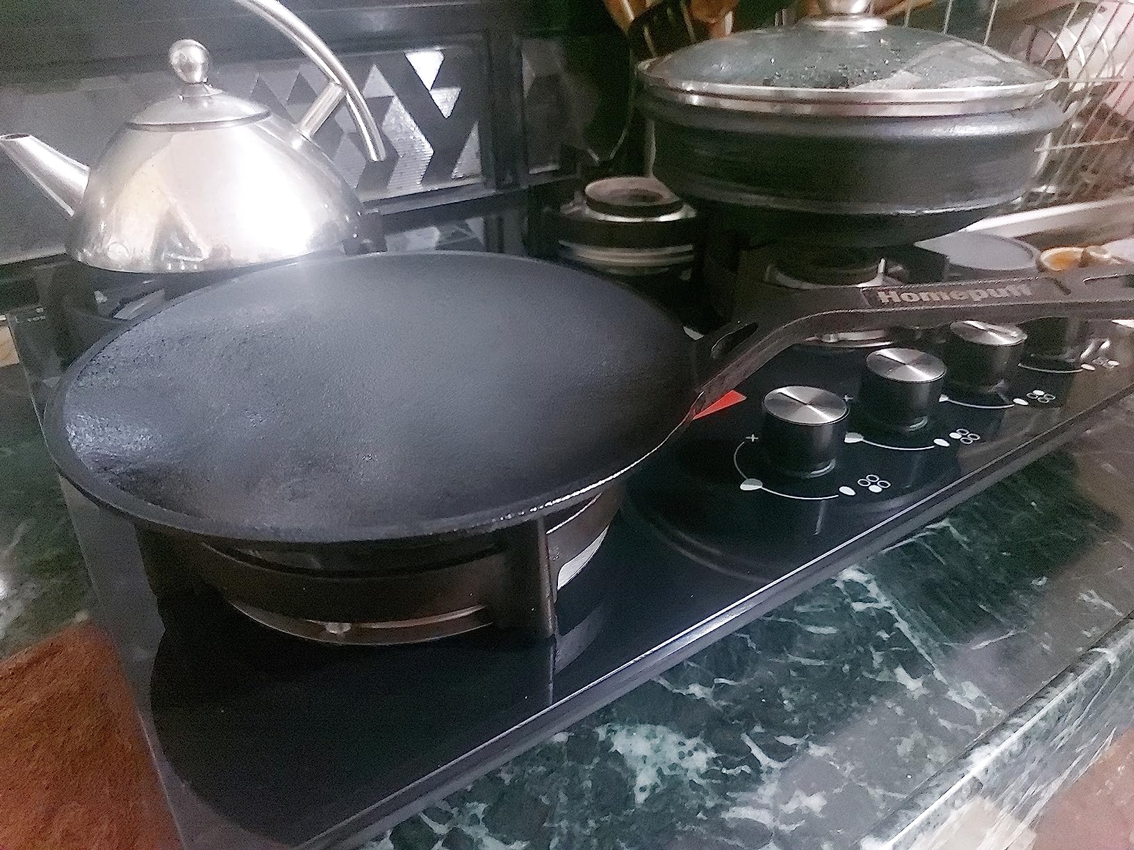 Buy Home Puff Pre-Seasoned Super Smooth Cast Iron Tawa for Dosa/Roti ...