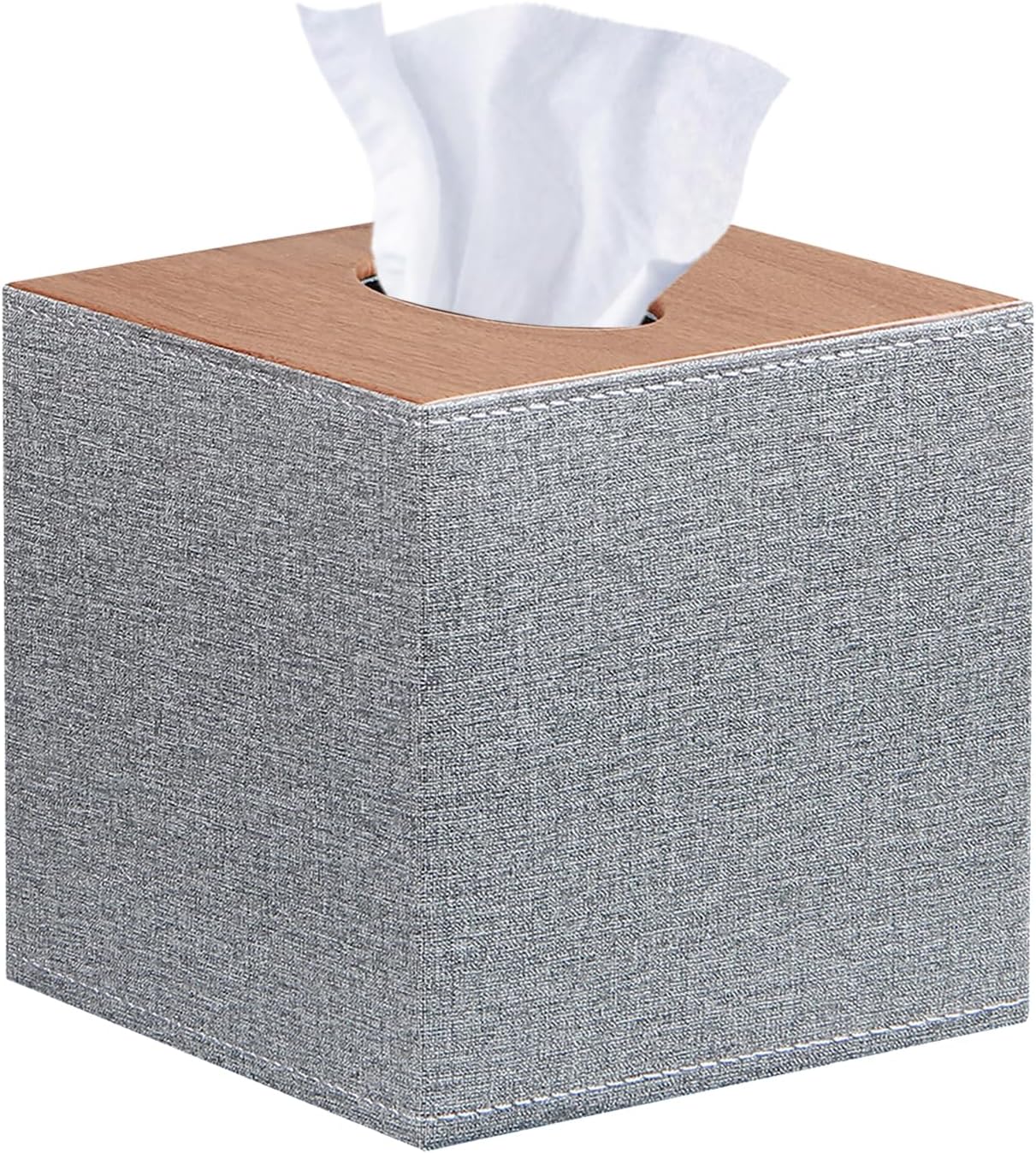 Amazon.com: Tissue Box Cover PU Leather Square Tissue Holder Facial ...