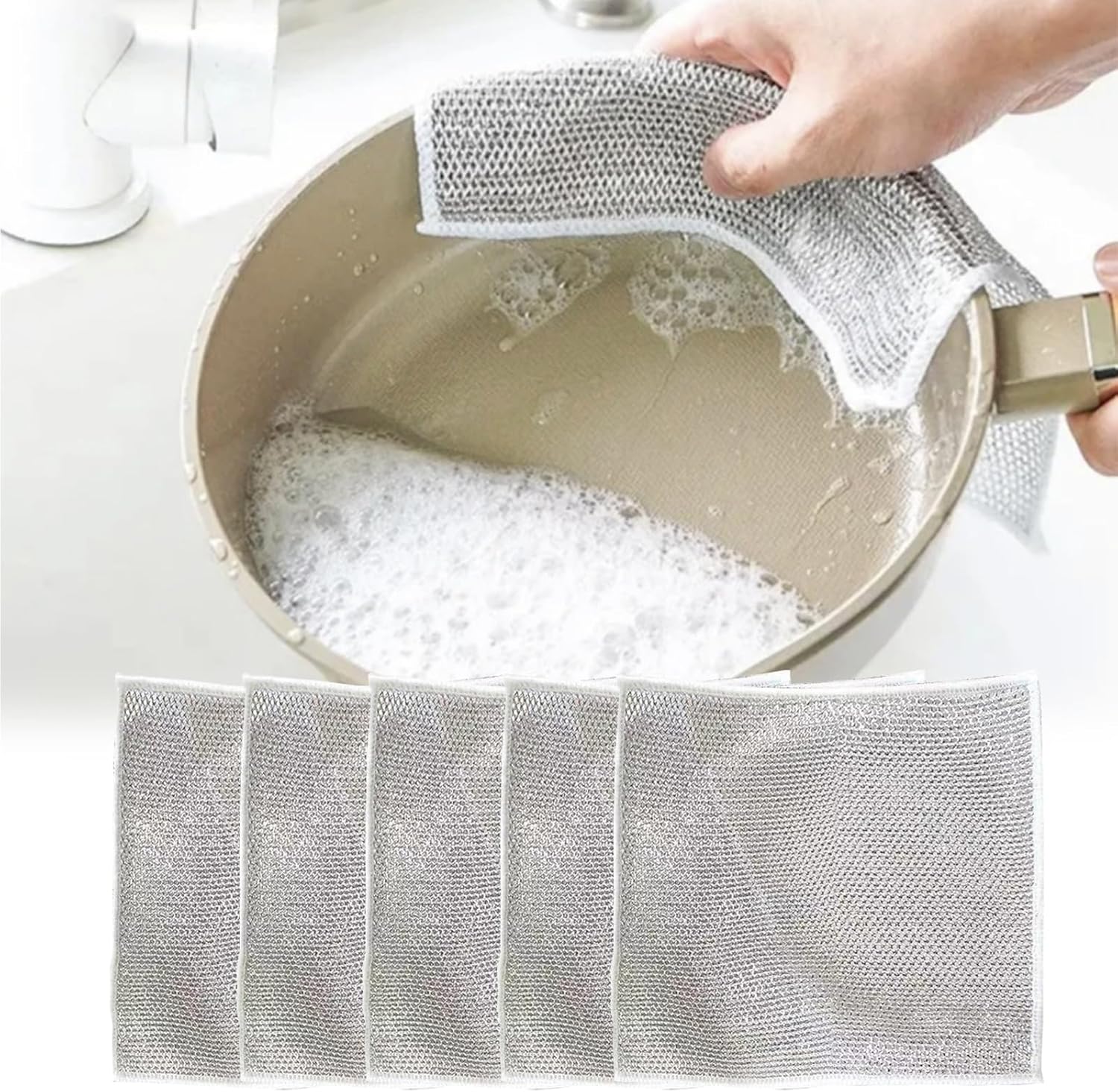 Amazon.com: Multipurpose Wire Dishwashing Rags - Premium Non-Scratch ...