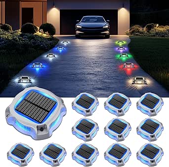 SOLPEX Solar Deck Dock Lights Outdoor 12 Pack, Color Changing Solar ...