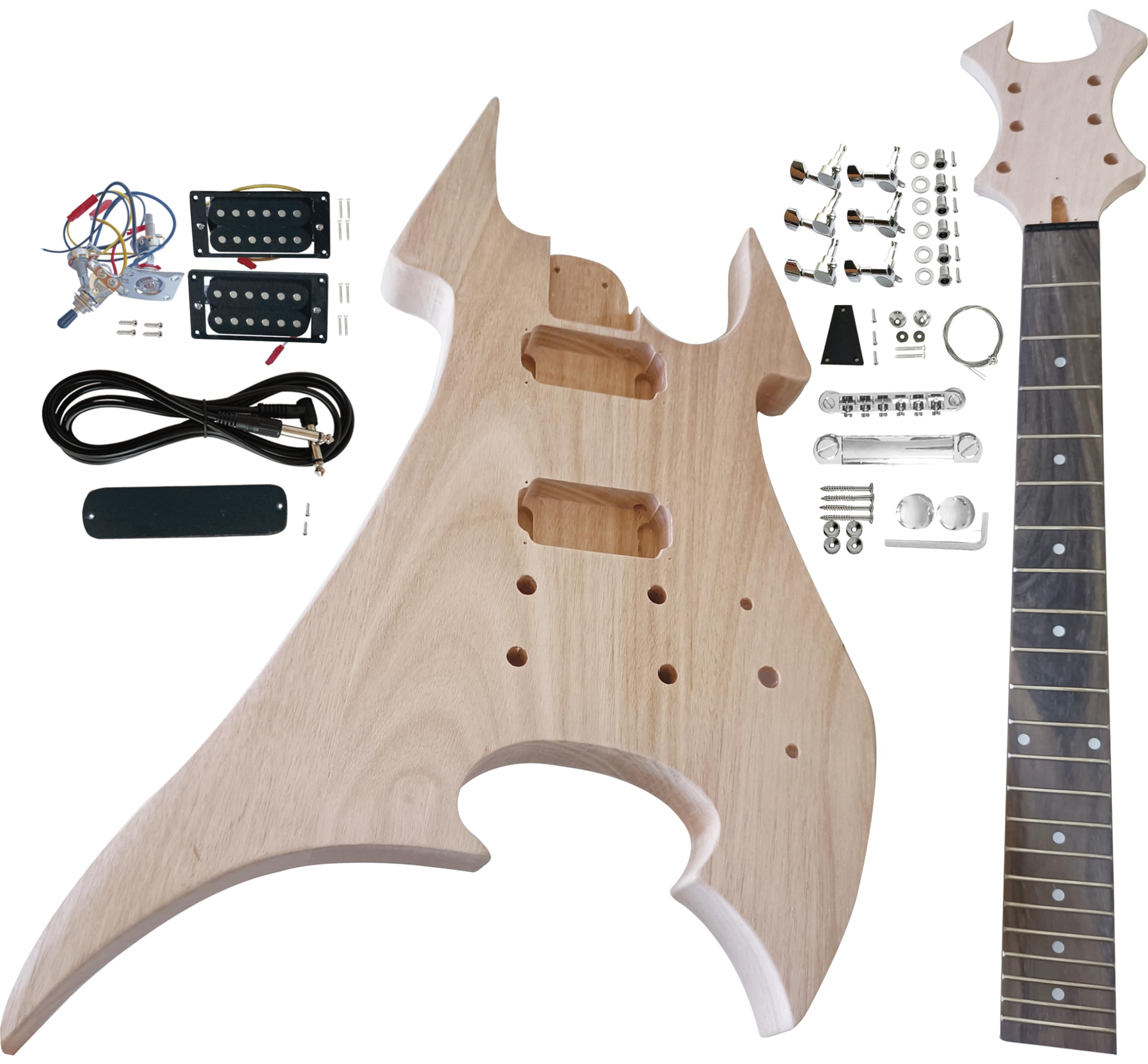 Amazon.com: DIY Electric Guitar Kits with Mahogany Body and Neck ...
