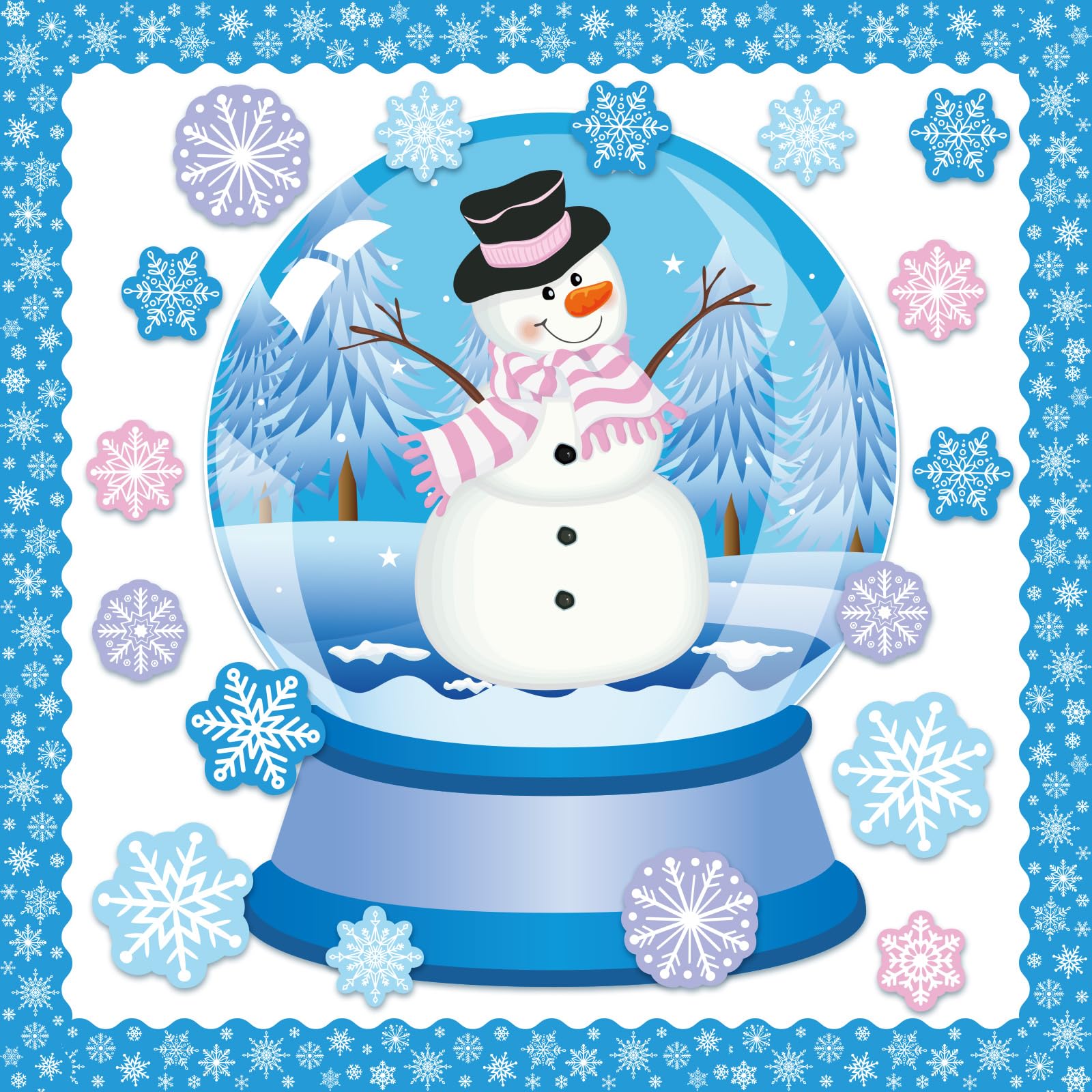 Snapklik.com : Epakh 199 Pcs Snow Globe Bulletin Board Winter ...