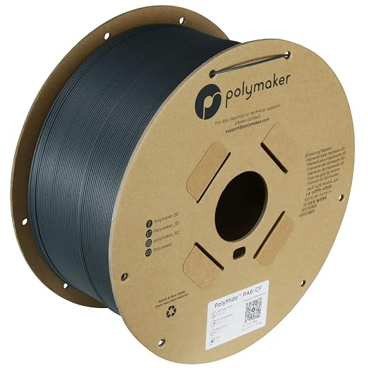 Polymaker PA6-CF Nylon Filament 1.75 Black, 2kg Carbon Fiber Nylon ...