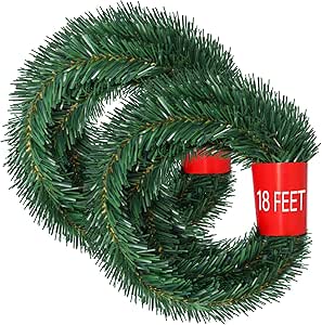 Amazon.com: Lvydec 36 Feet Christmas Garland Clearance, 2 Strands Artificial Pine Garland Soft ...
