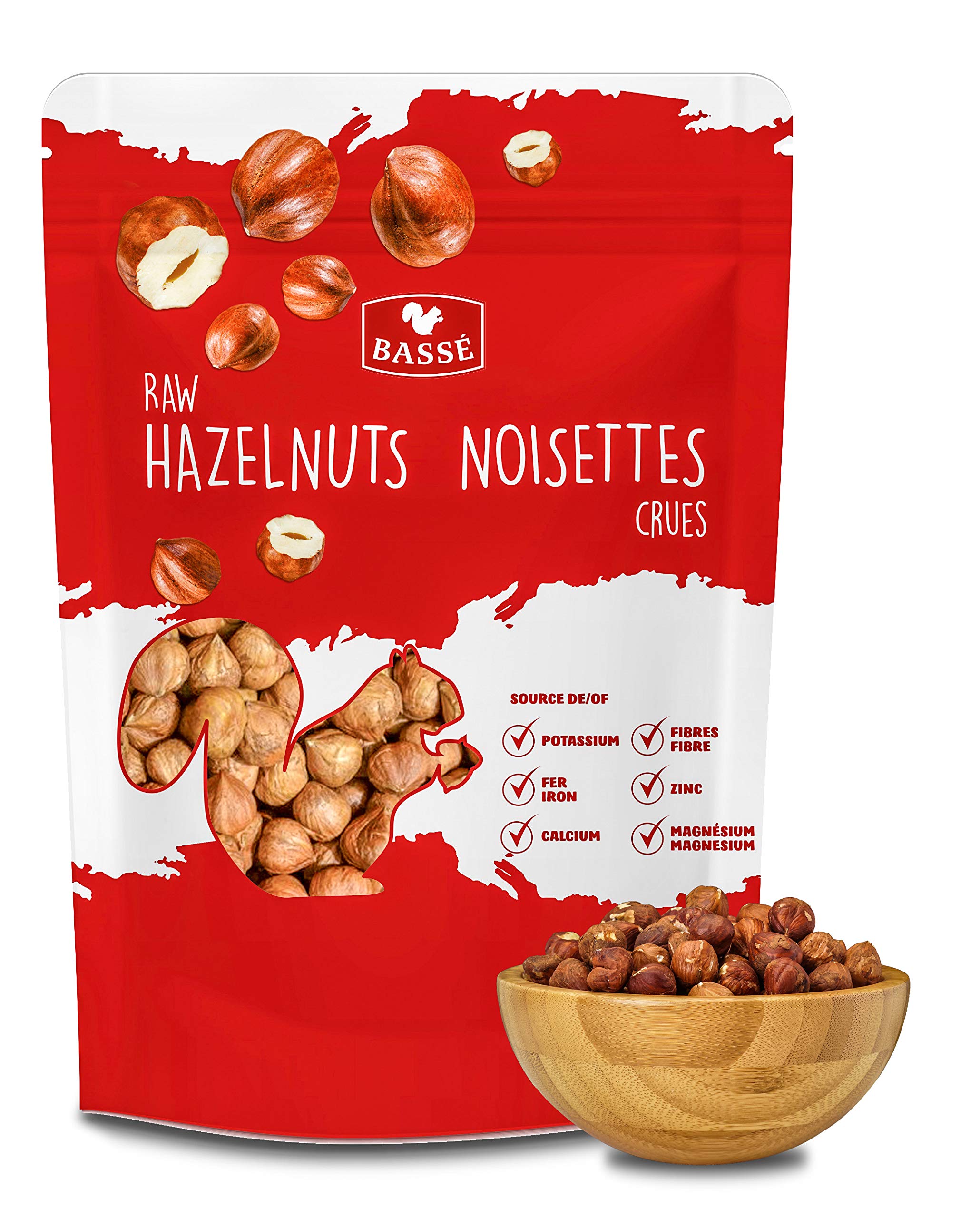 Amazon.com: Basse Raw Hazelnuts, Whole, Unsalted, shelled, Re-sealable ...