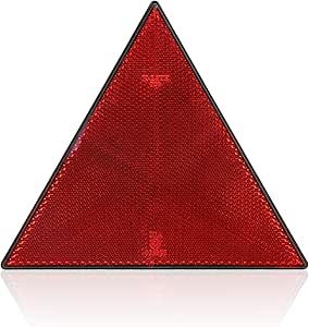 Amazon.com: 6'' Comes with 304 Screws Triangle Red Safety Reflectors ...