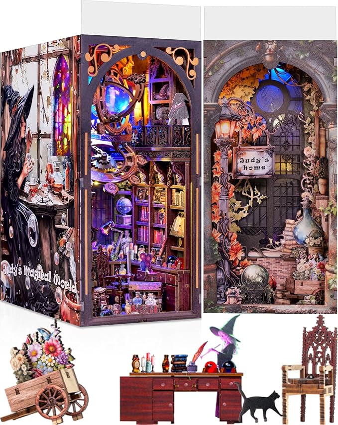 Amazon.com: Book Nook Kit, DIY Miniature House Dollhouse Fairy ...