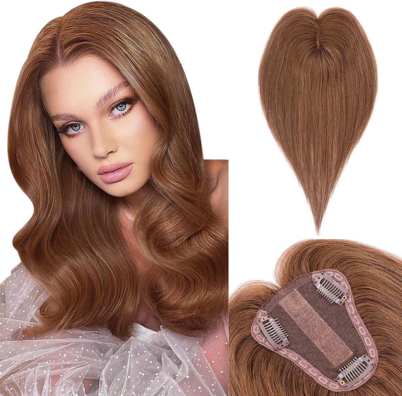 Amazon.com : Benehair Hair Toppers for Women Real Human Hair 100% Remy ...