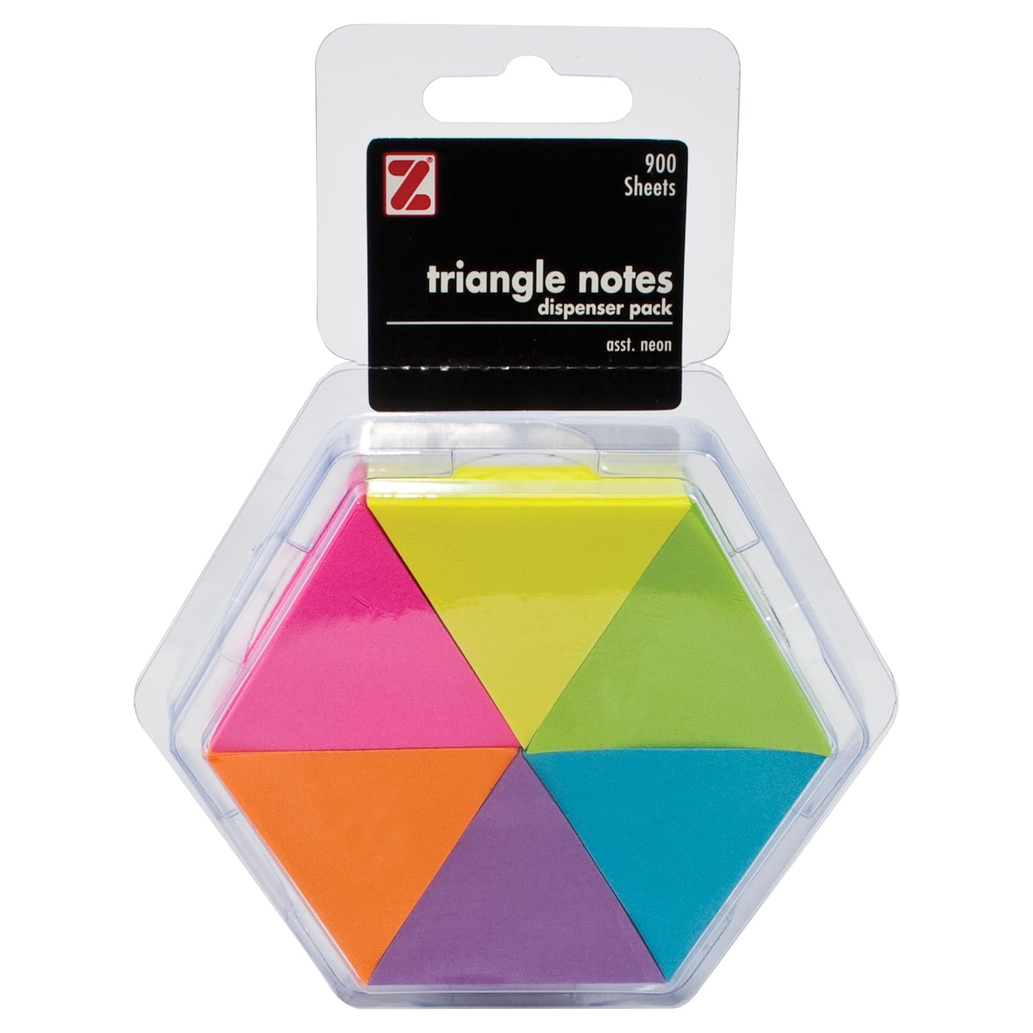 Advantus Triangle Sticky Notes, 900 Sheets Total, 6 Assorted Neon ...