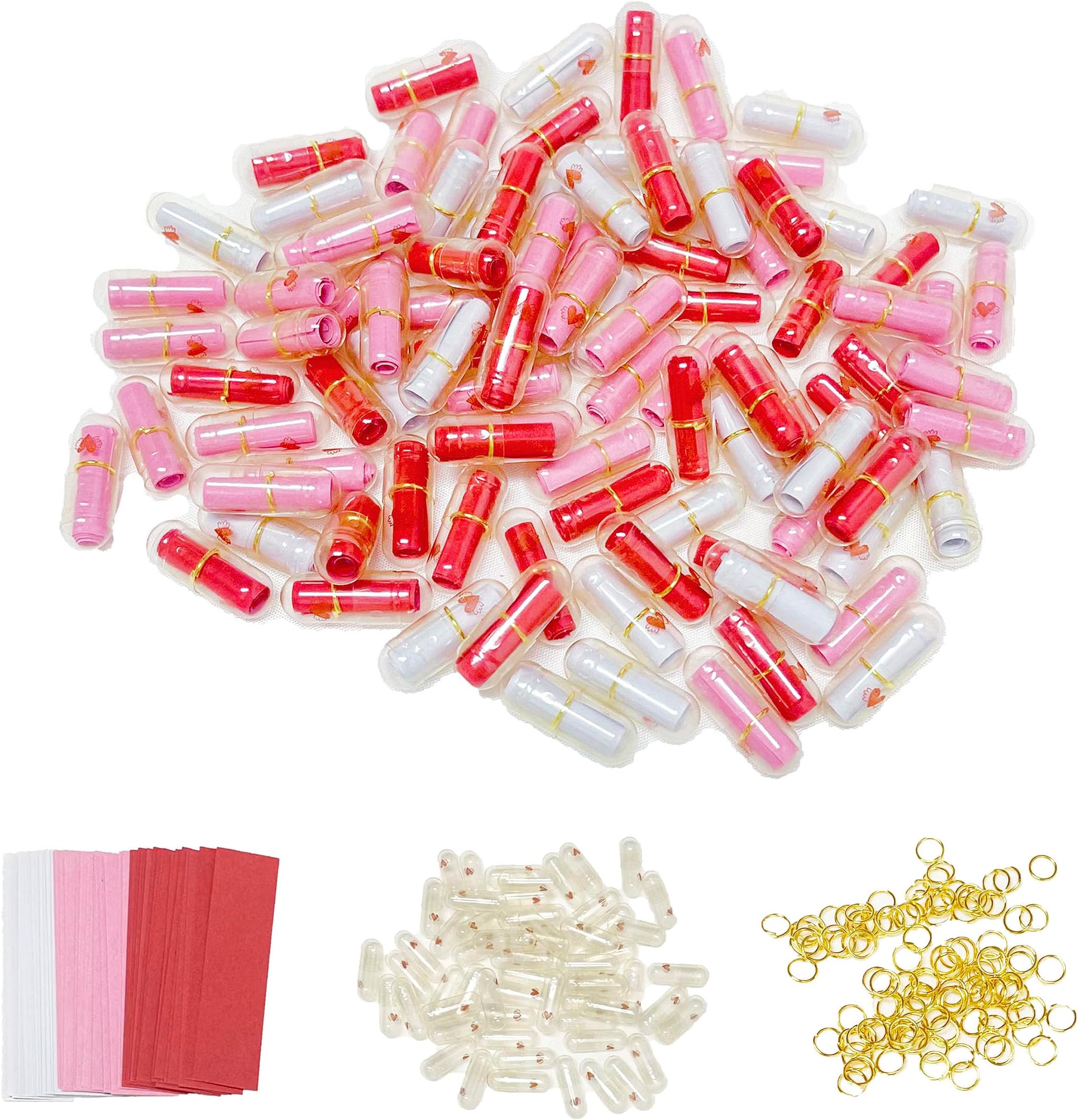 Amazon.com : BIIVSOV Capsule Letters Message, 100Pcs Lovely Mini Pill ...