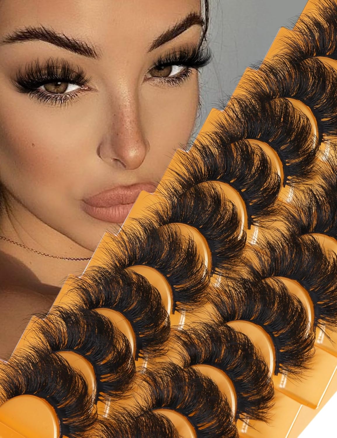 Fluffy Mink Eyelashes Strip Natural Look 8d 20 Mm Long C Curl Eye