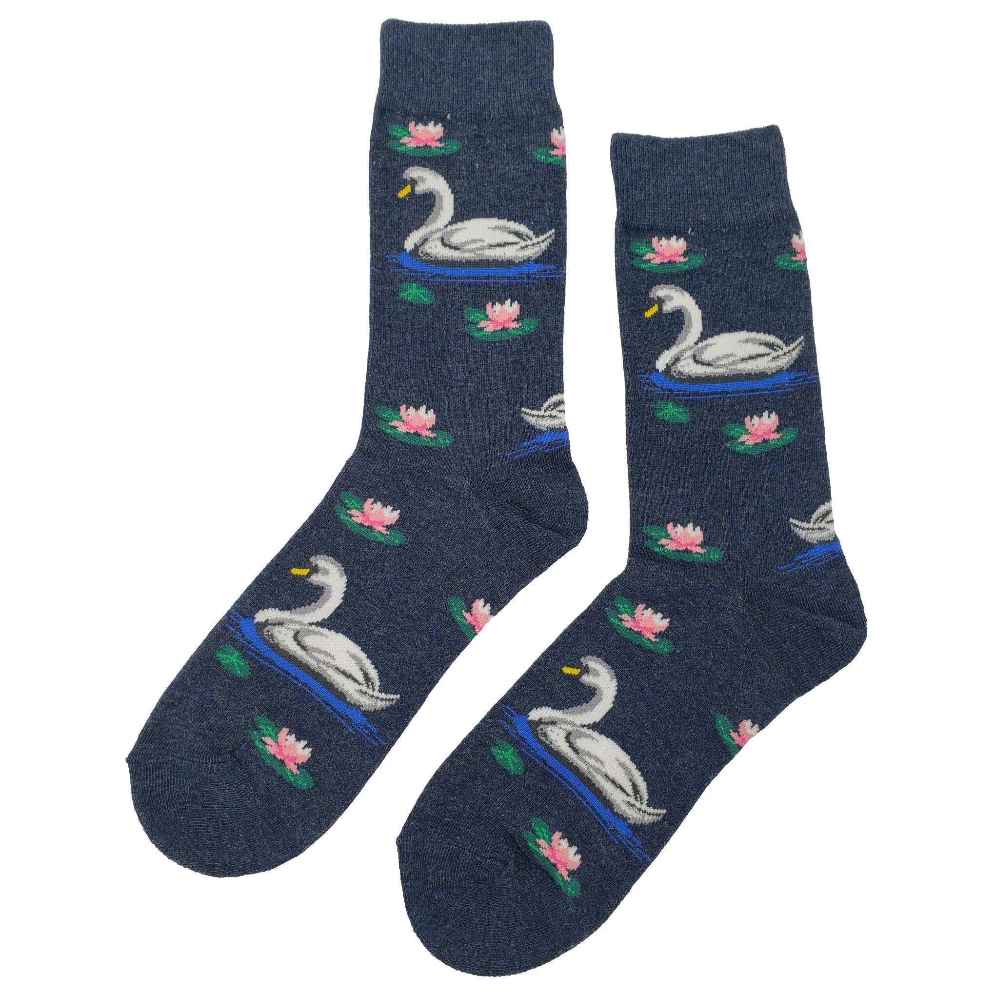 Amazon.com: SockFly Swan Dress Socks Funny Novelty Crazy Fun Design Men ...