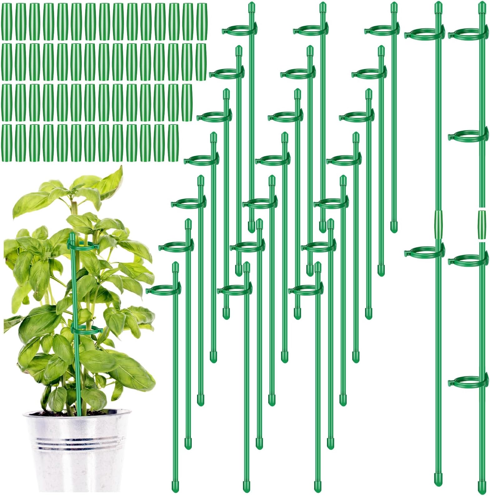 Amazon.com : 100 PCS Adjustable Plant Support Stakes, 12 Inch Plant ...