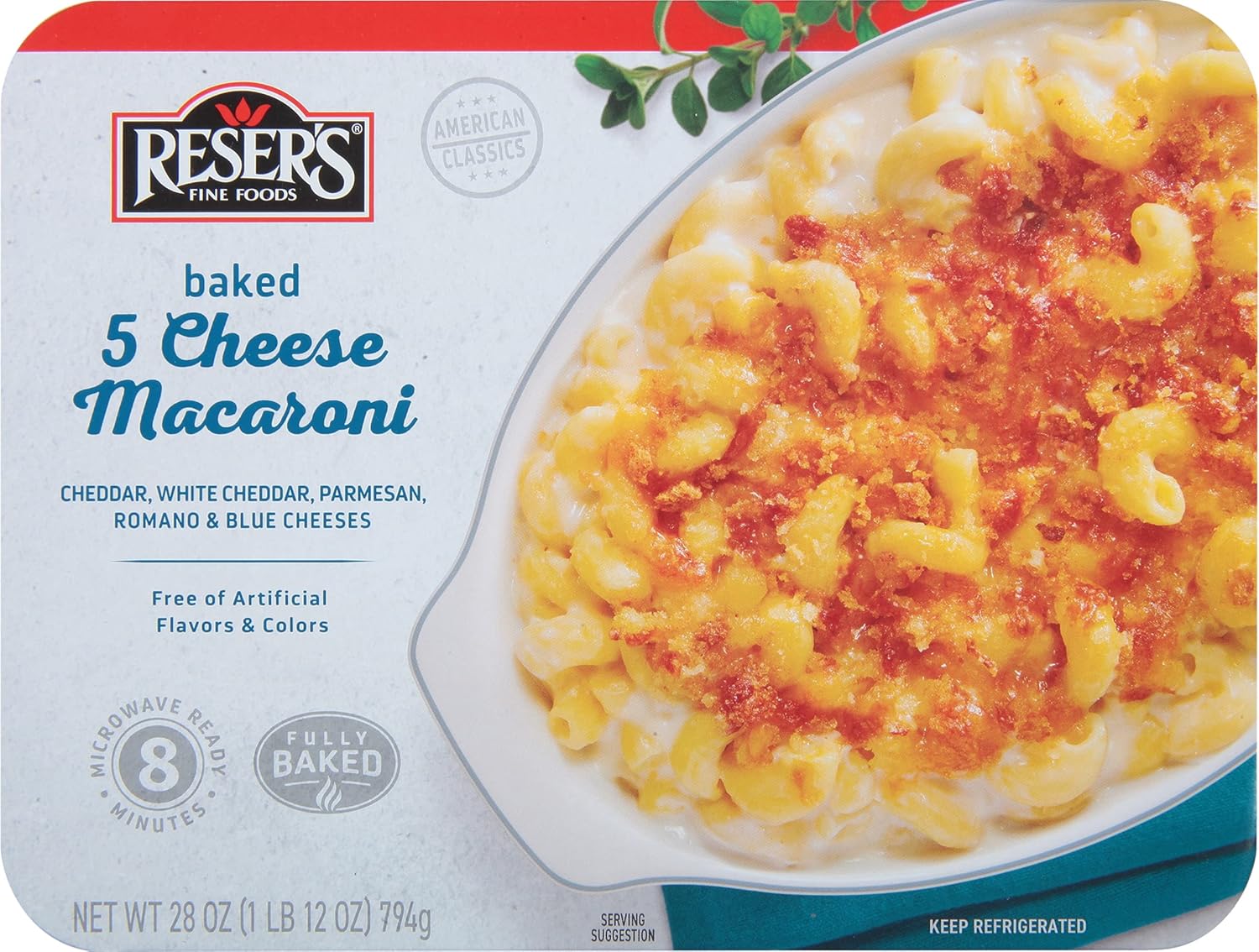 Amazon.com: Resers Fine Food Reser's Baked 5 Cheese Macaroni, 28 Oz ...